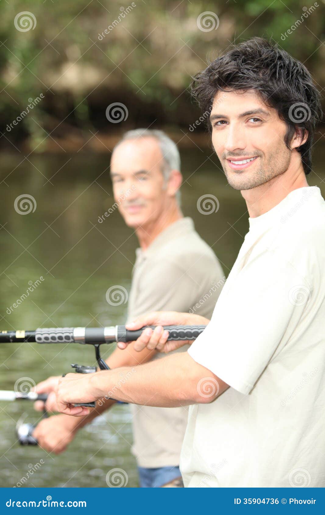 Men fishing stock photo. Image of holidays, father, smiling - 35904736