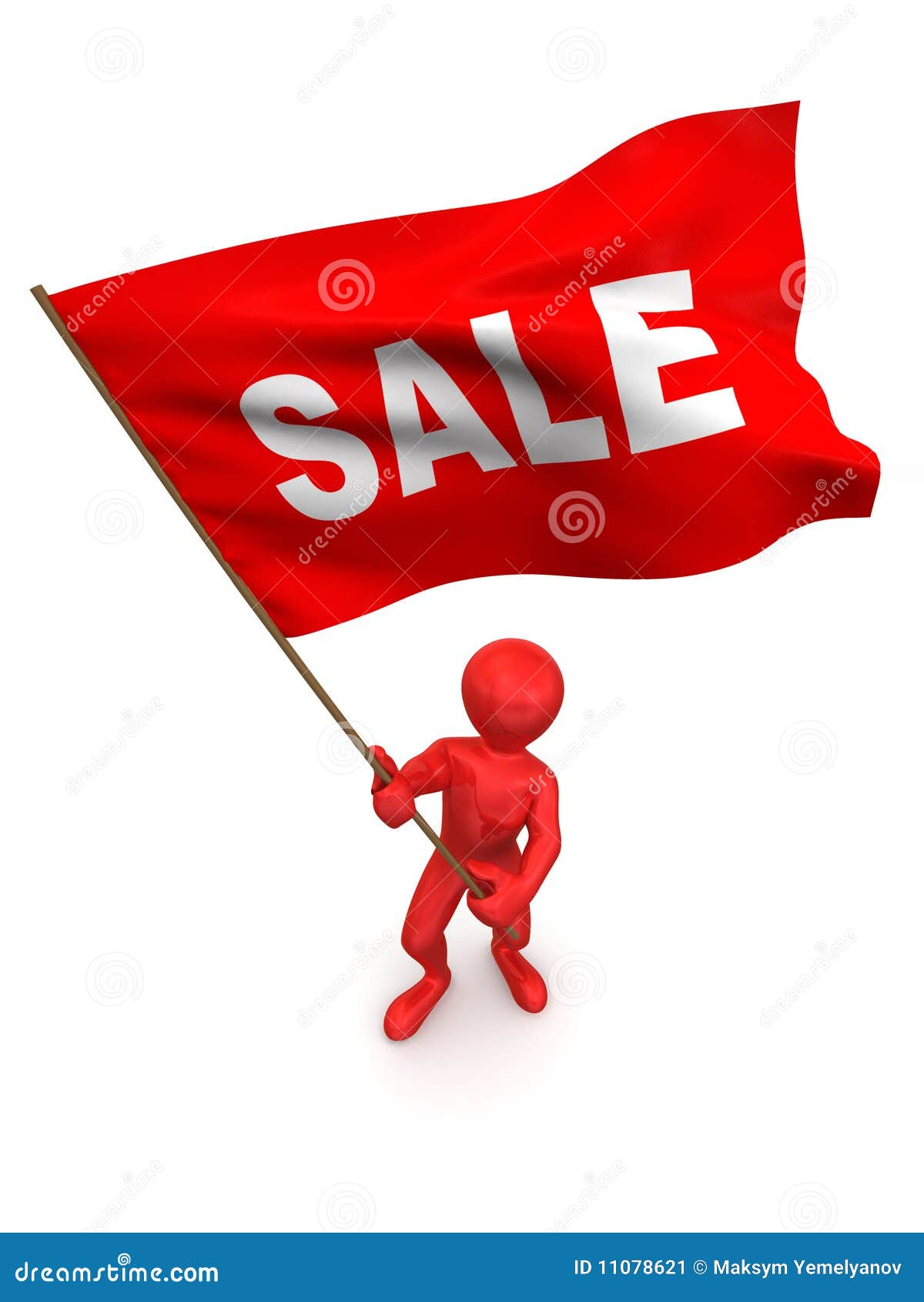 Men with flag sale stock illustration. Illustration of text - 11078621