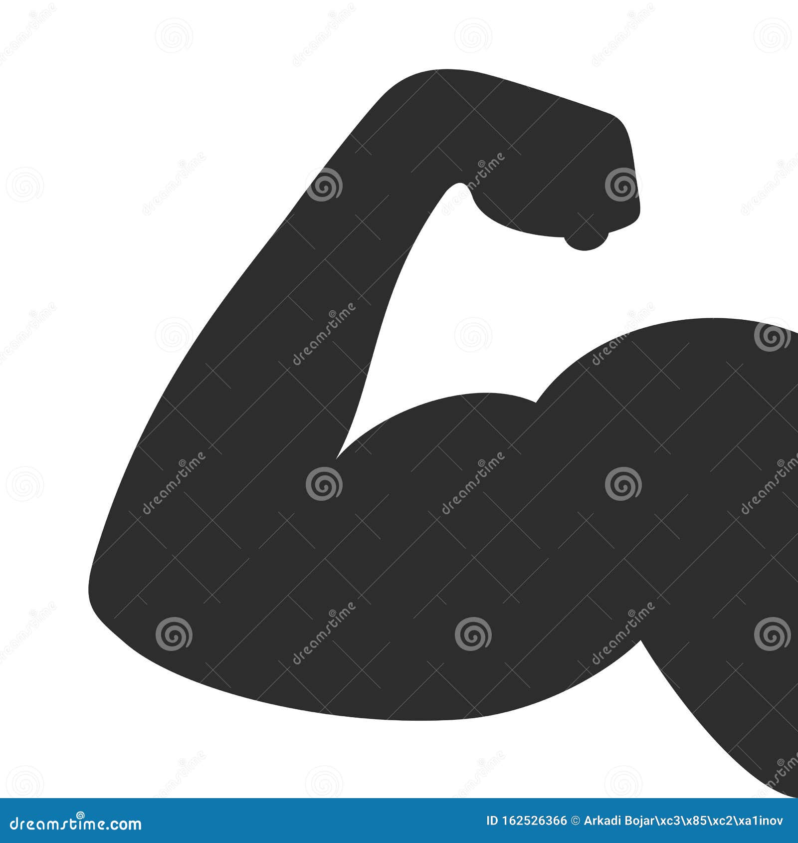 Men Flex Hand Vector Silhouette | CartoonDealer.com #162526366