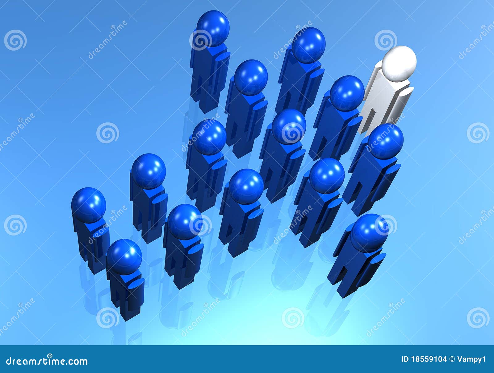 Men forming a blue arrow stock illustration. Illustration of blue ...
