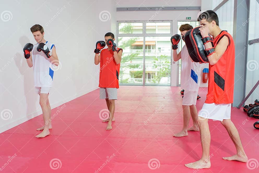 Men with Gloves Ready To Box Stock Photo - Image of defense, training ...