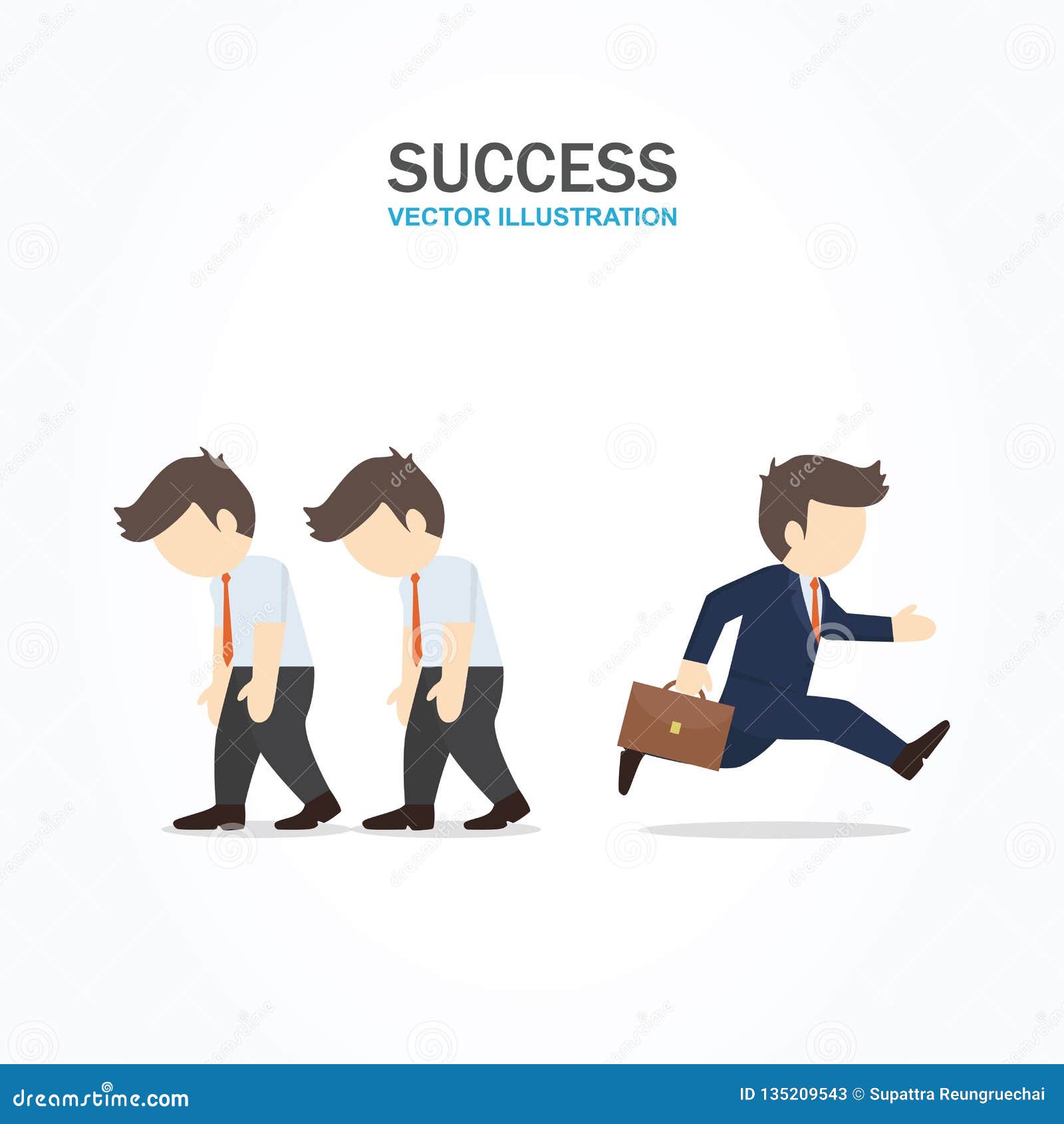 Men Go Different Way. One Man Go Right with Inspiration and Others Go ...