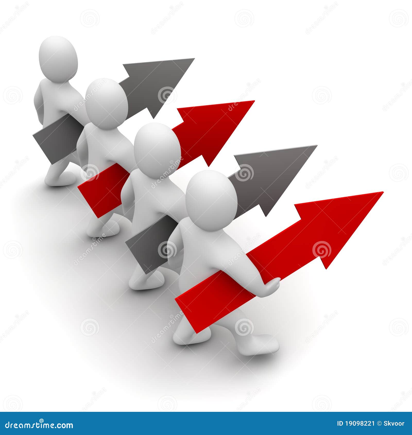 Men going in one direction stock illustration. Illustration of arrow ...