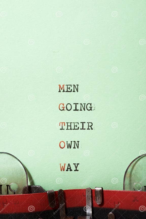 Men going their own way stock image. Image of phrase - 230897071
