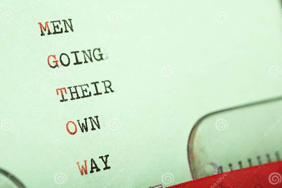 Men going their own way stock image. Image of sentence - 230897087