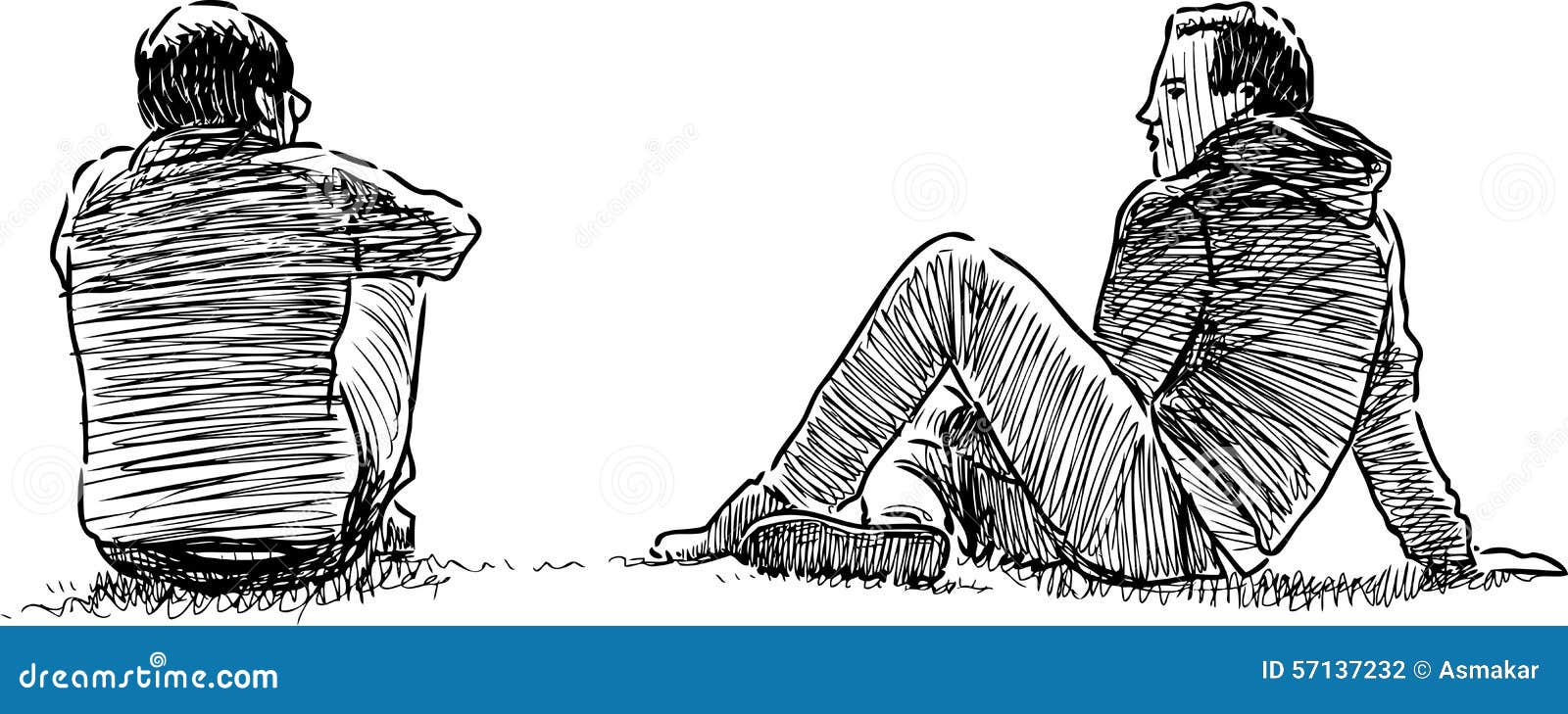 Men on the Grass in a City Park Stock Vector - Illustration of ...