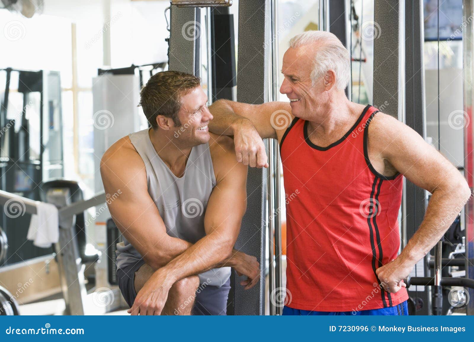 Men at the Gym Together stock photo. Image of male, smiling - 7230996