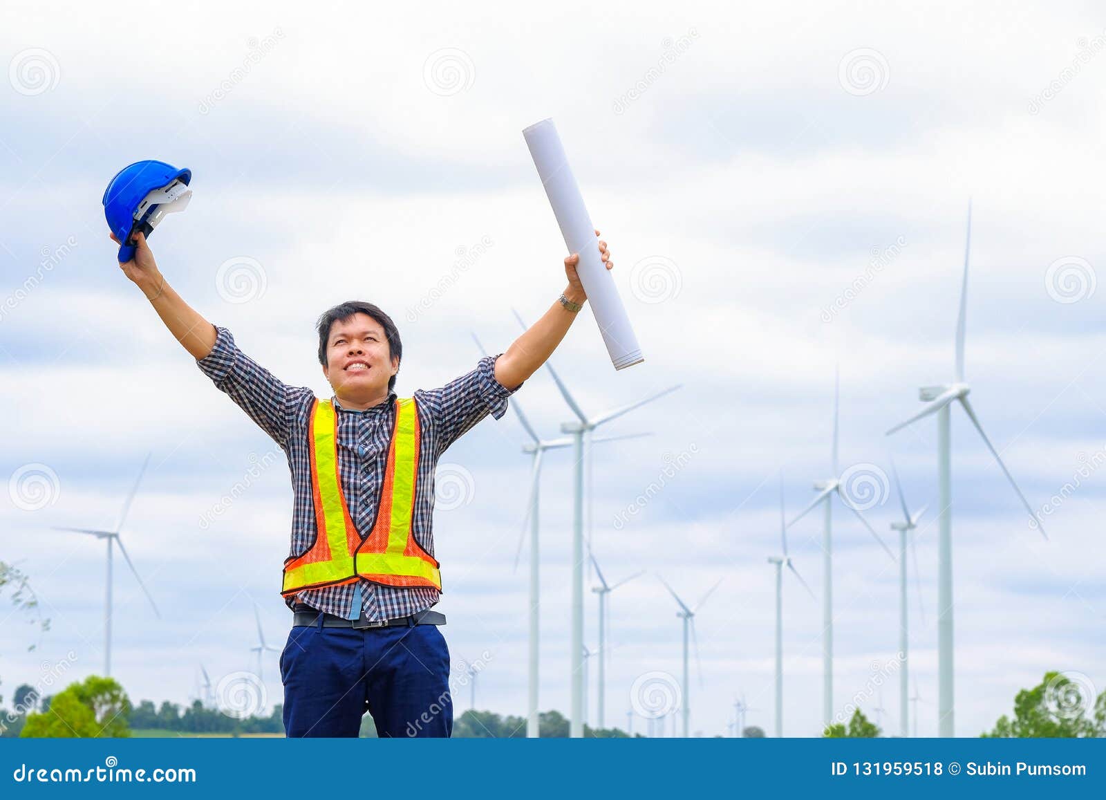The Men are Happy To Finish the Job Stock Photo - Image of material ...