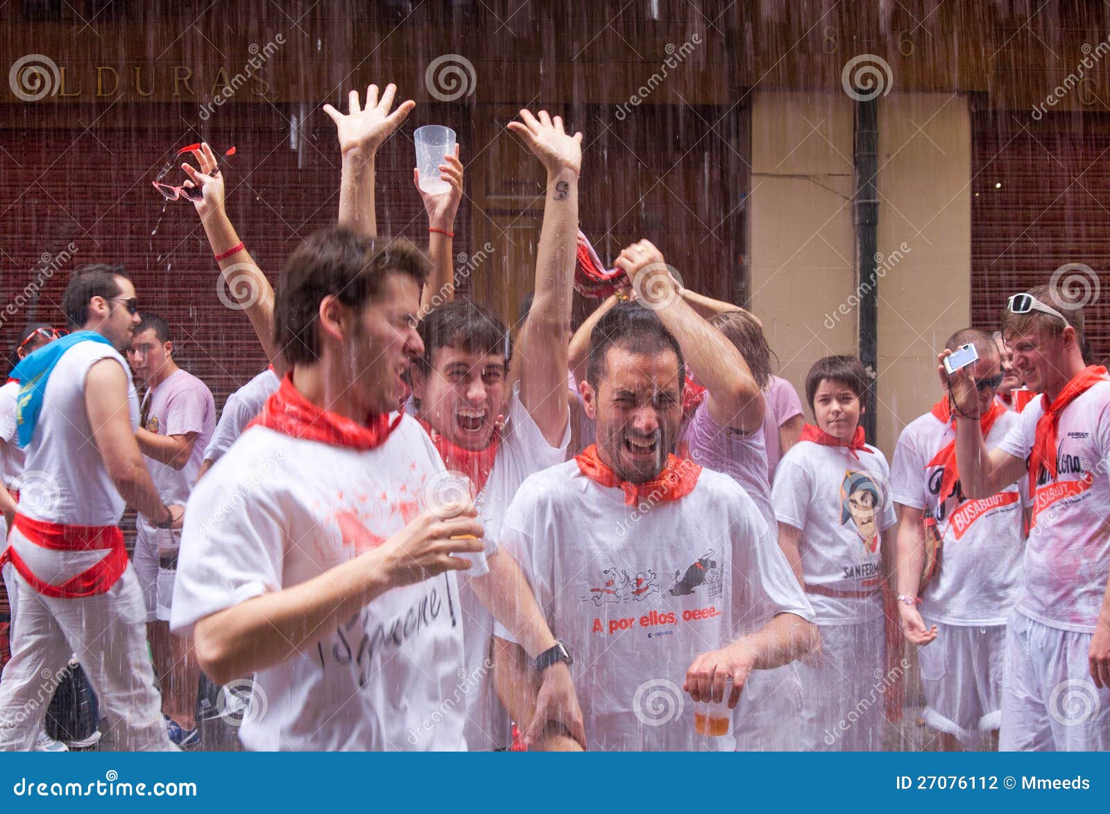 Men Having Fun at Festival of San Fermin Editorial Photography - Image ...