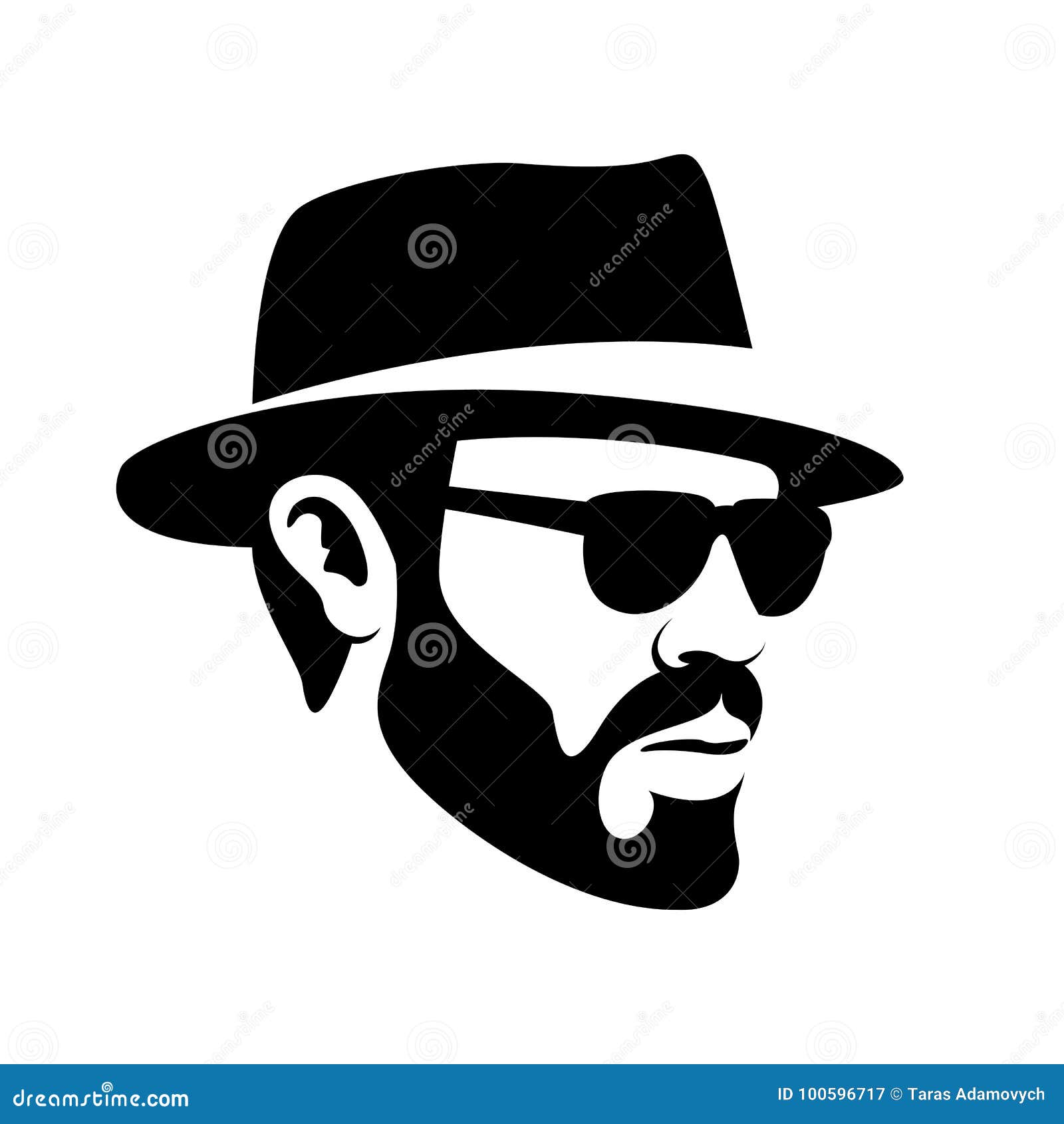 Men Head Face Hipster Vector Illustration Black Silhouette Stock Vector ... Men Head Face Hipster Vector Illustration Black Silhouette Stock Vector ...