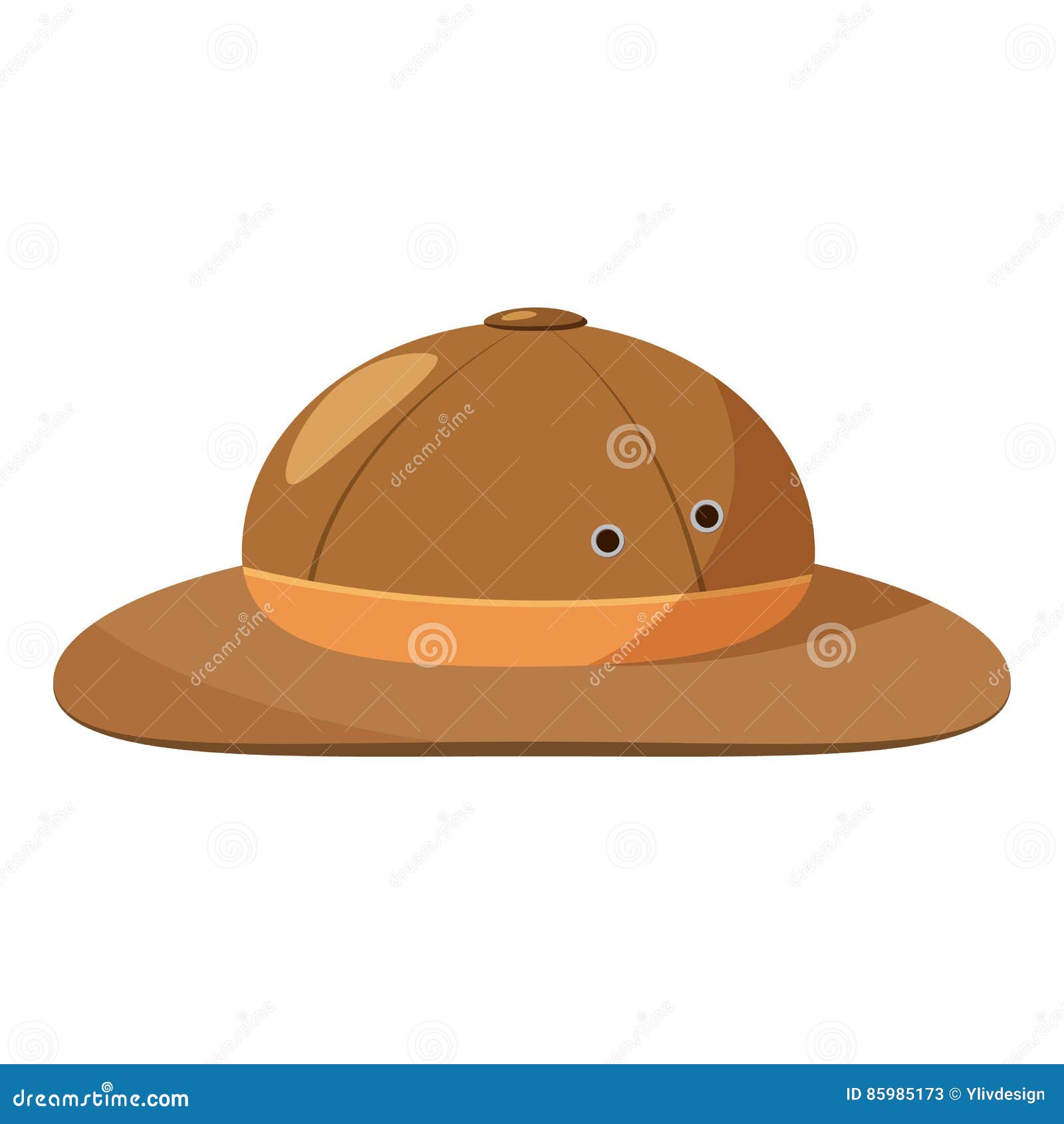 Men Hiking Hat Icon, Cartoon Style Stock Vector - Illustration of ...
