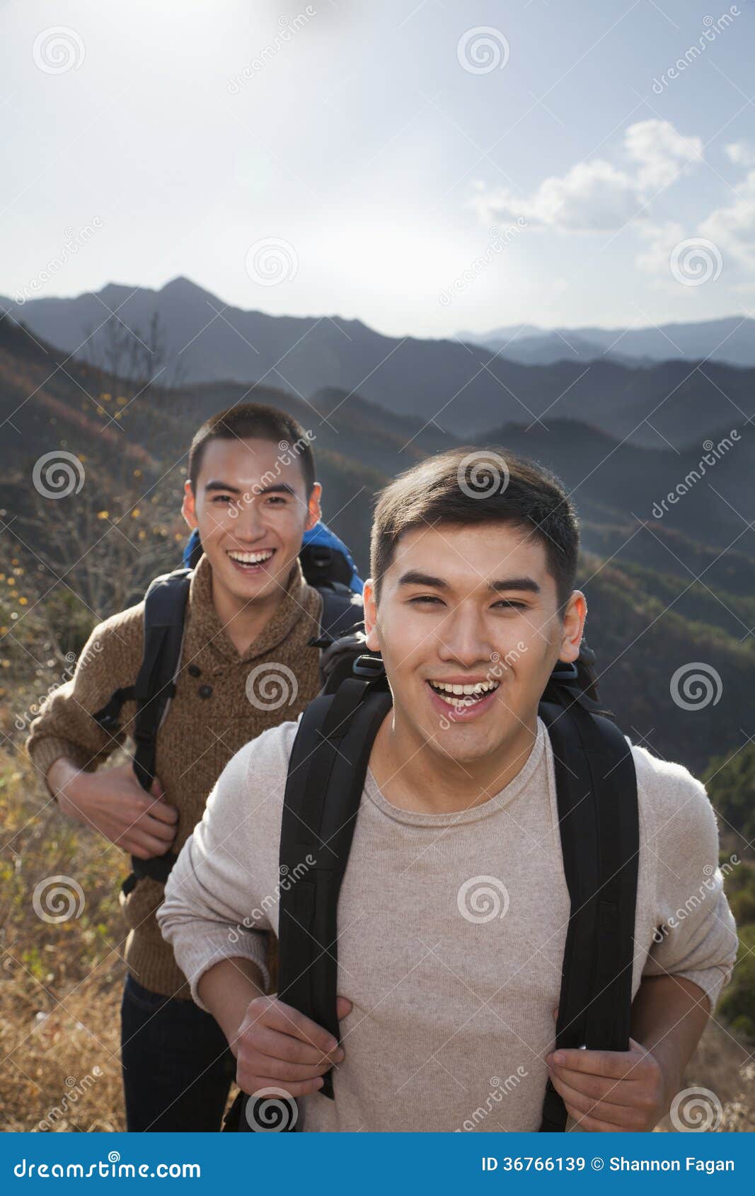Men hiking, portrait stock image. Image of activity, landscape - 36766139
