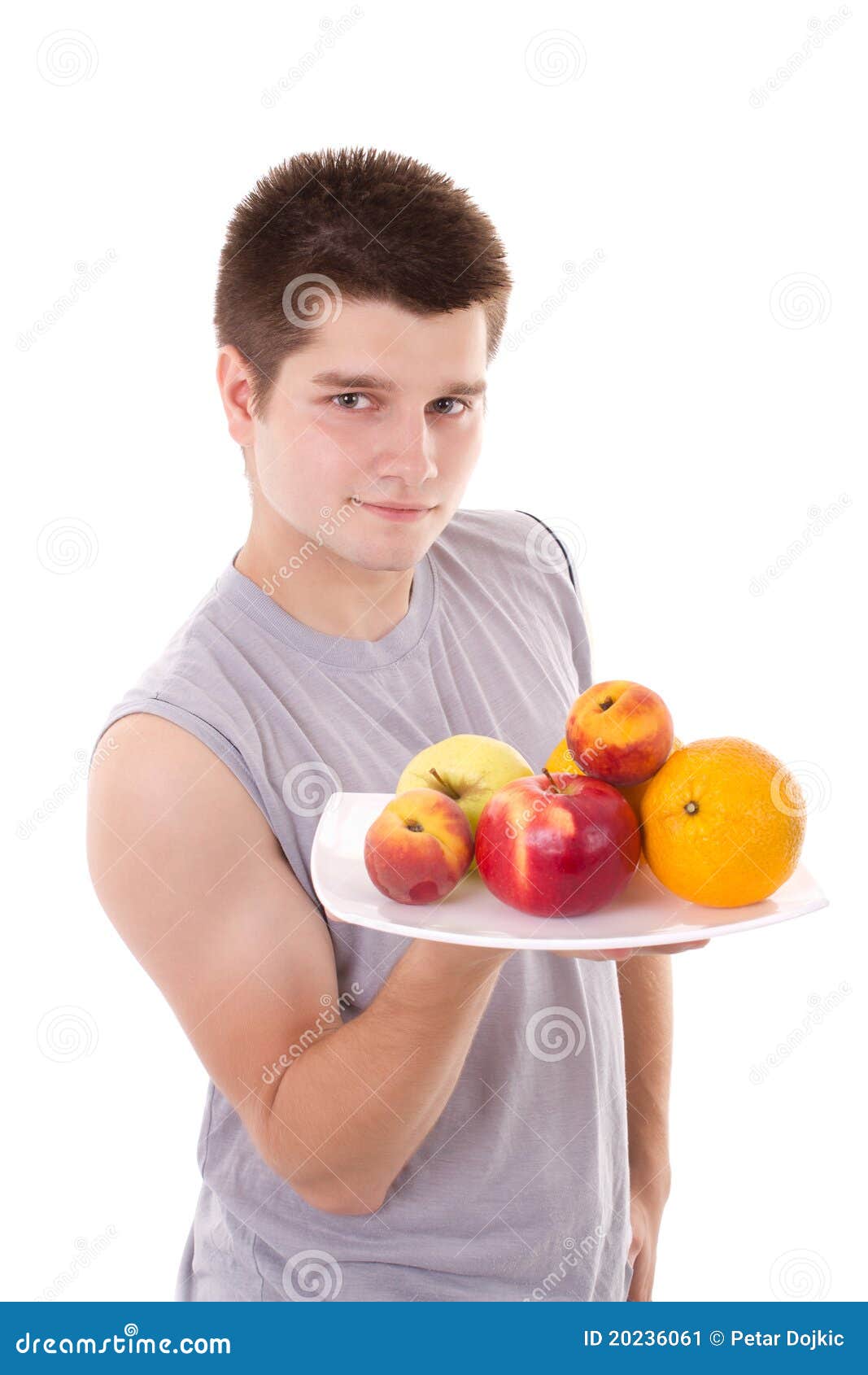 Men hold fruits stock image. Image of lifestyle, attractive - 20236061
