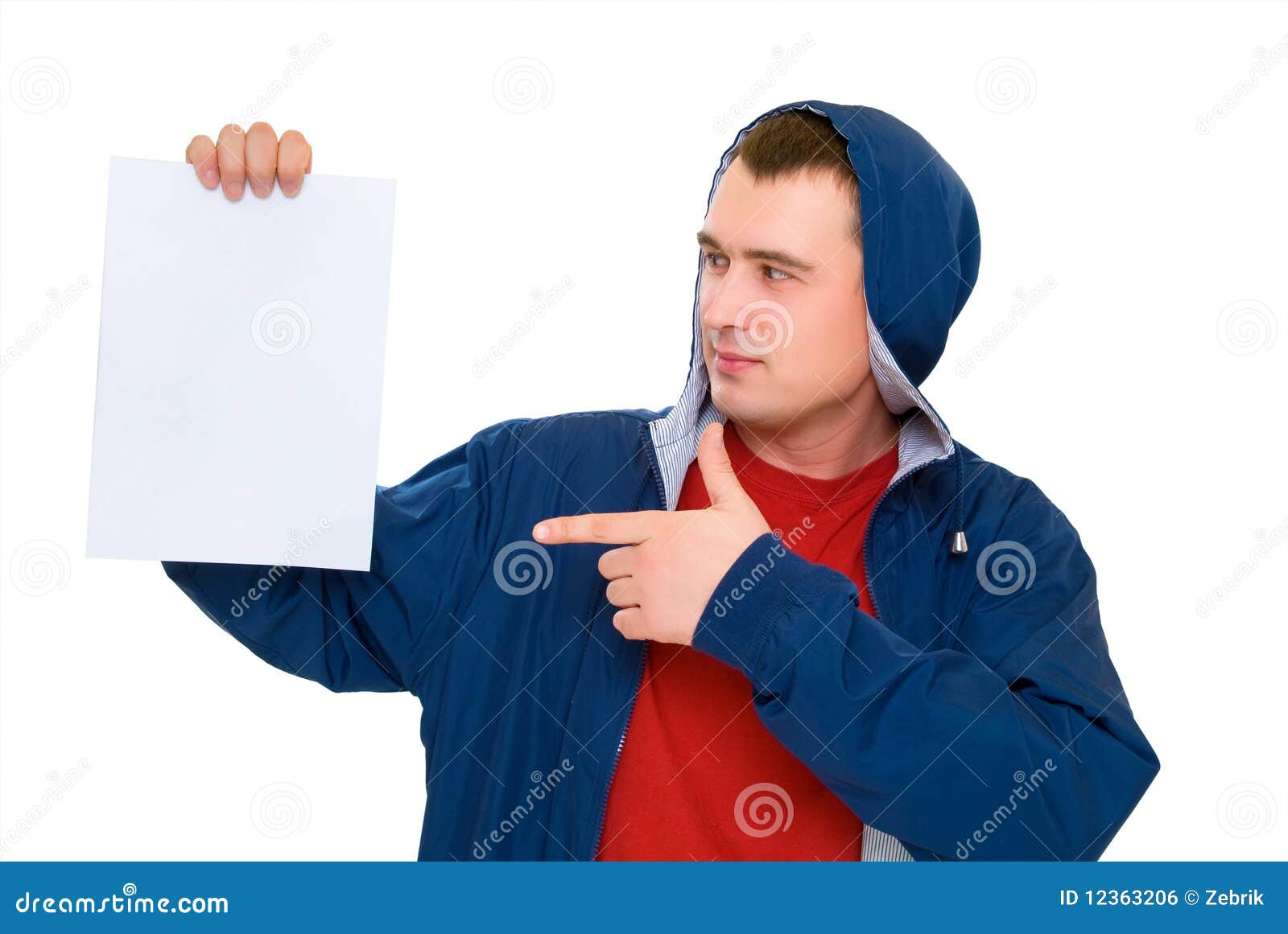 Men hold white paper stock photo. Image of person, coat - 12363206