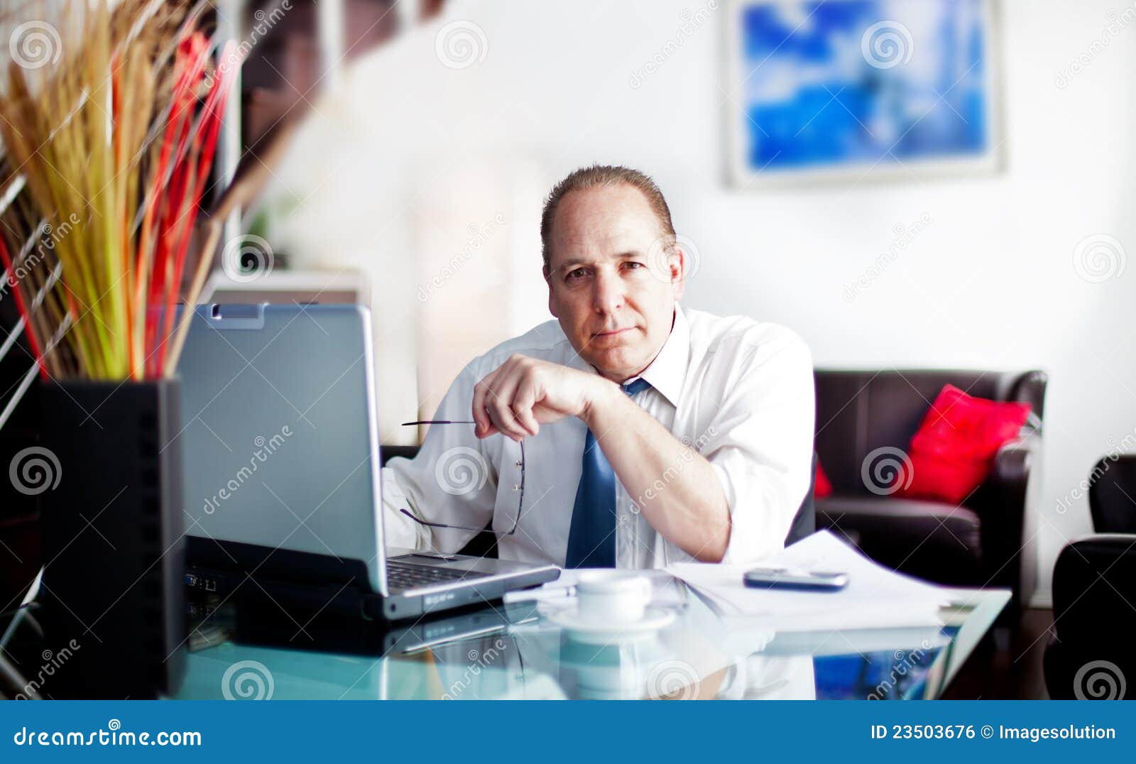 Men at home planning stock photo. Image of male, desk - 23503676