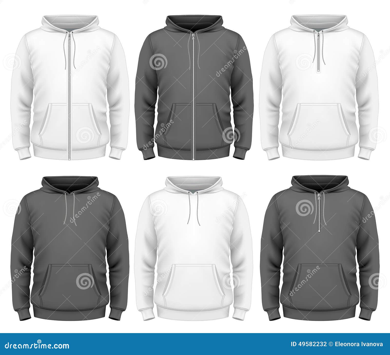 Men hoodie stock vector. Illustration of adult, template - 49582232