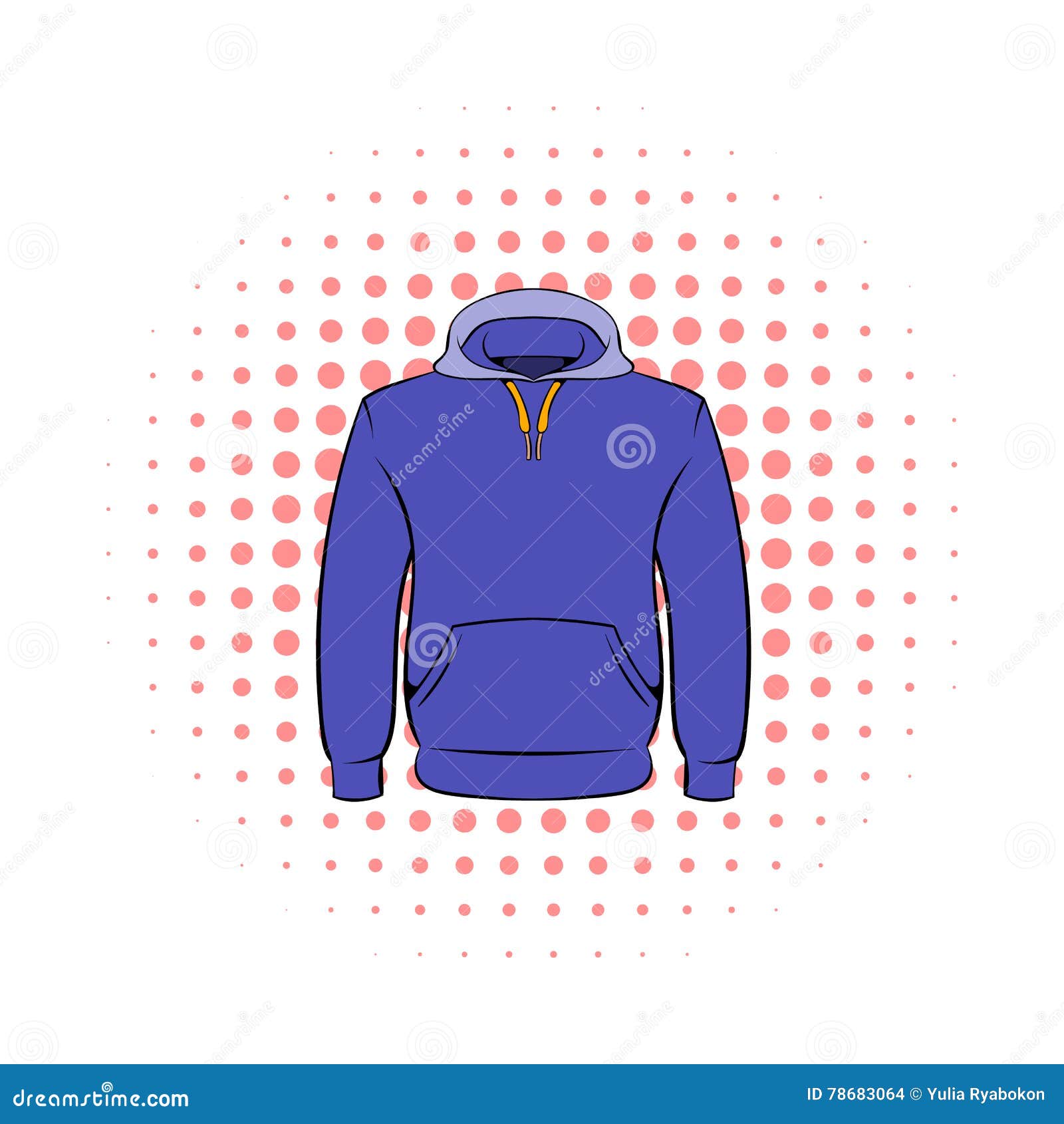 Men Hoodies Icon, Comics Style Stock Vector - Illustration of fashion ...