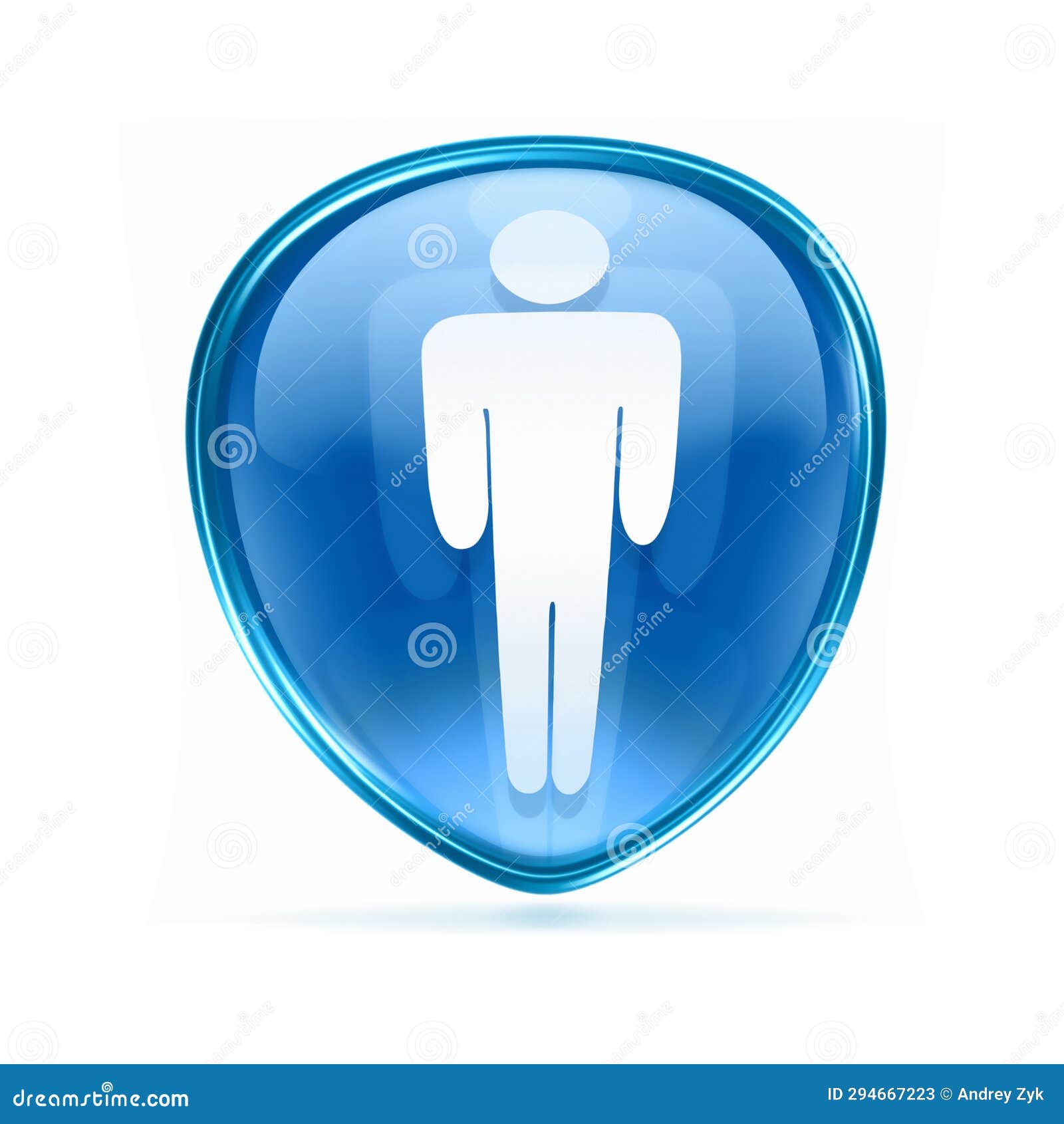 Men icon blue. stock illustration. Illustration of human - 294667223