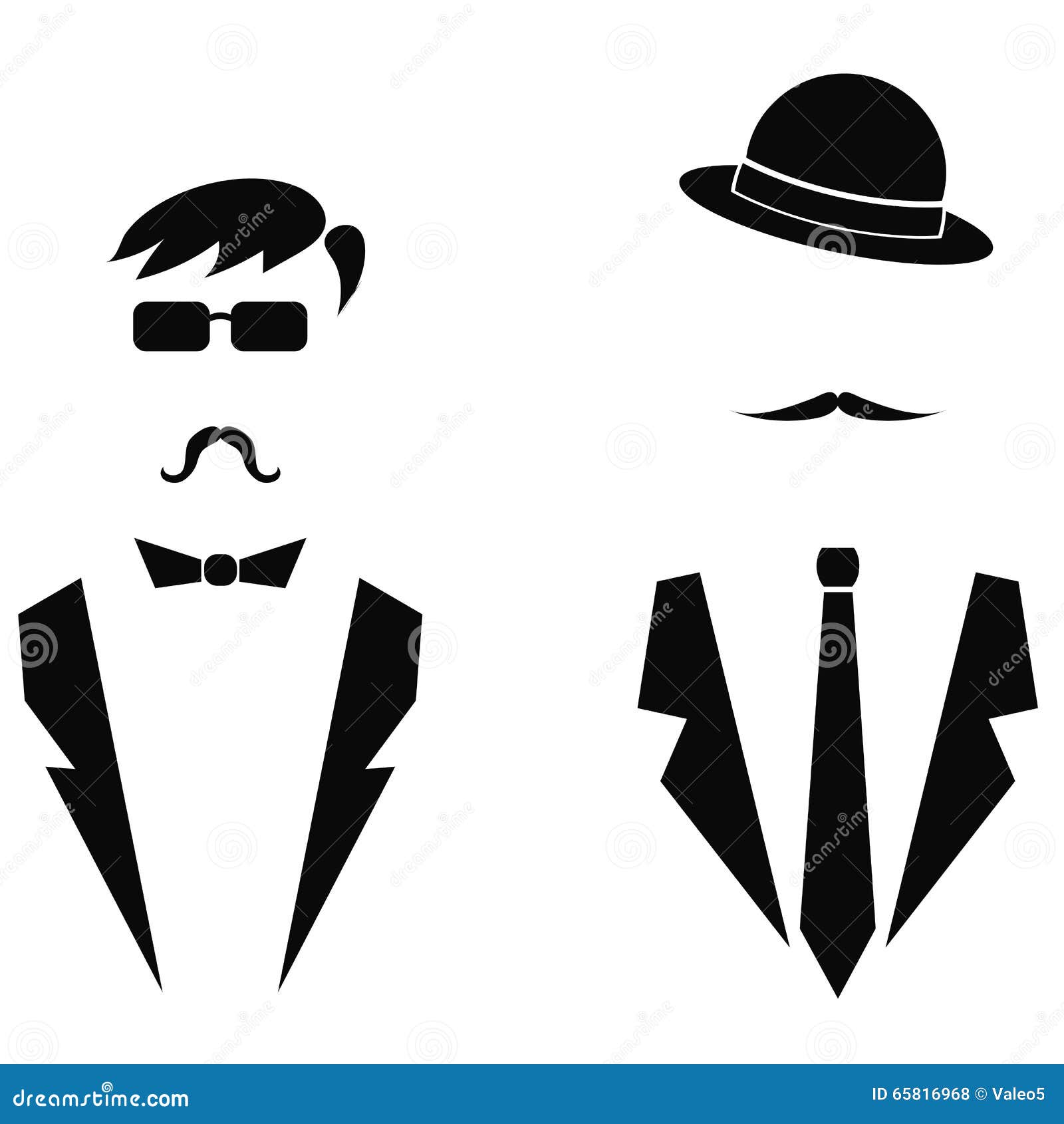 Men Icons stock vector. Illustration of gentleman, face - 65816968