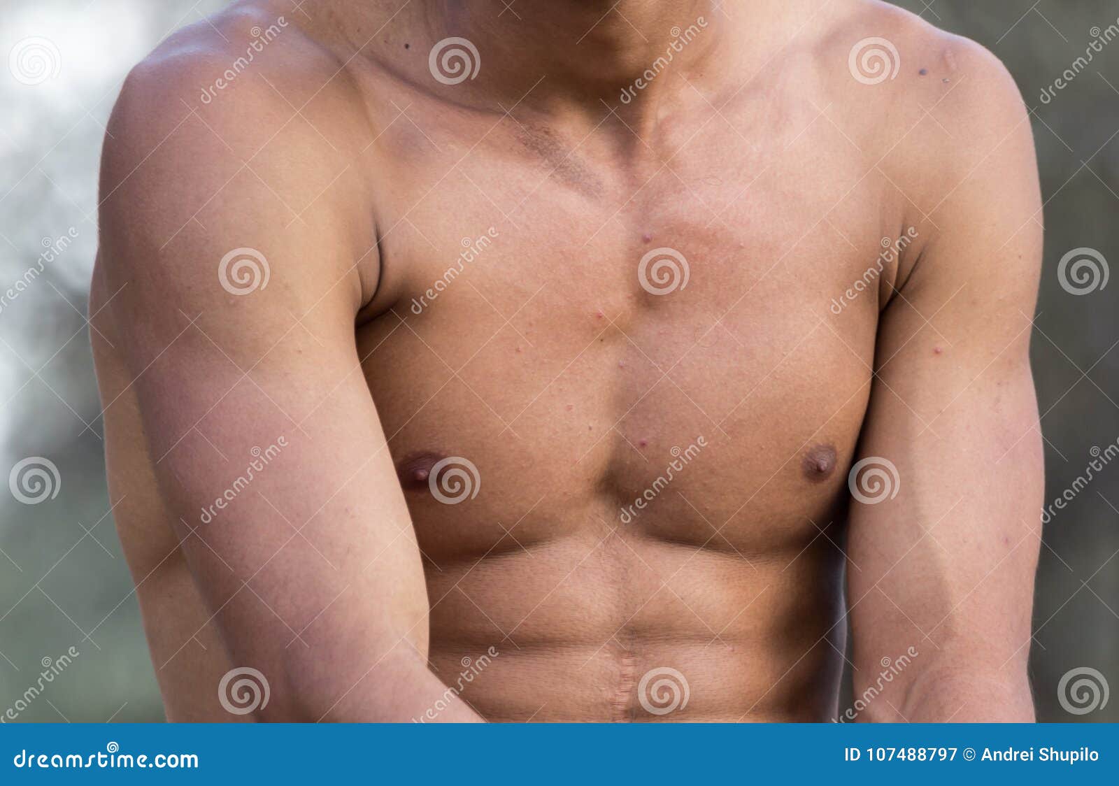 Men Inflated Chest As Background Stock Image - Image of athlete, torso ...