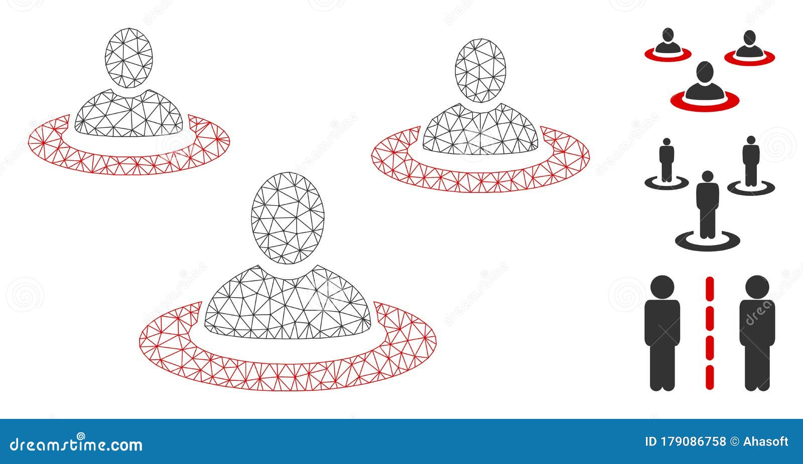 Men Isolation Polygonal Frame Vector Mesh Illustration Stock Vector ...