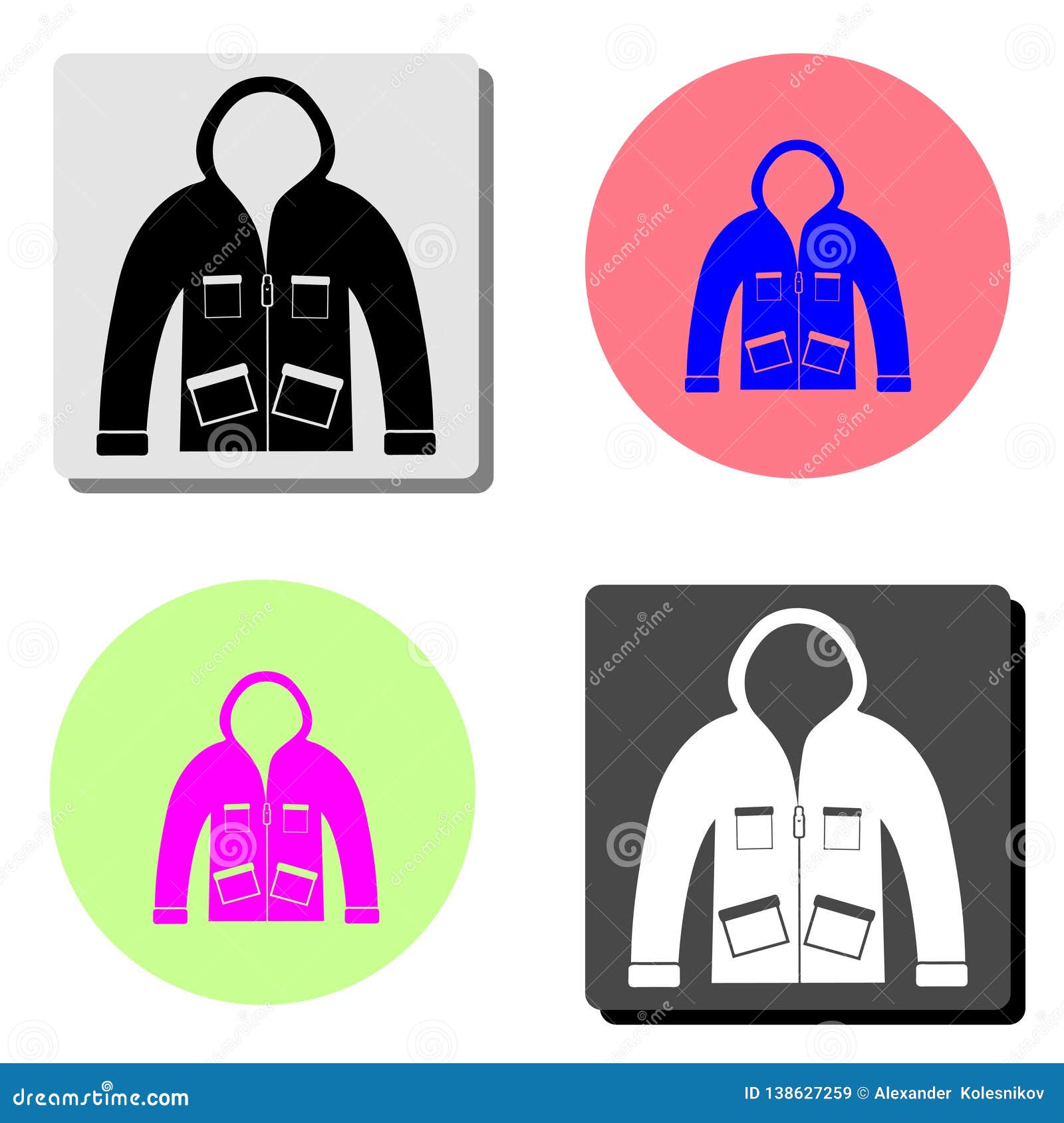 Men jacket. flat icon stock illustration. Illustration of back - 138627259
