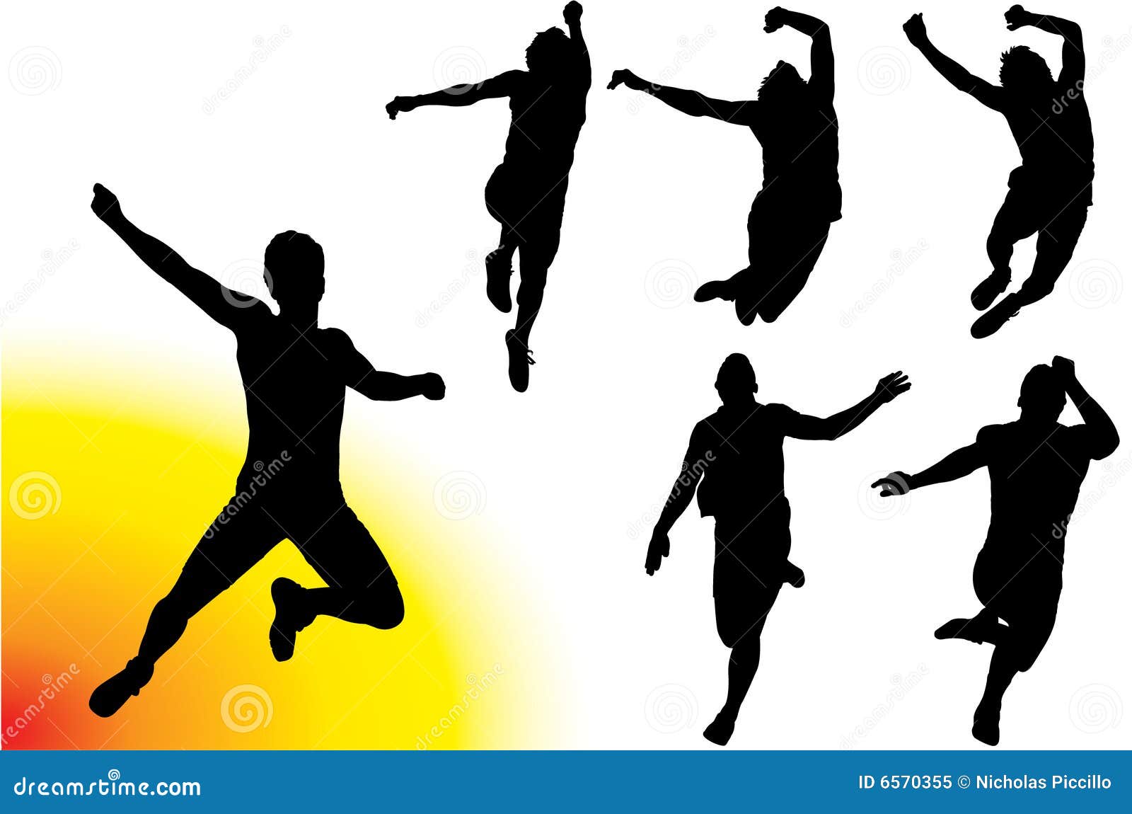 Men Jumping Vector stock vector. Illustration of action - 6570355