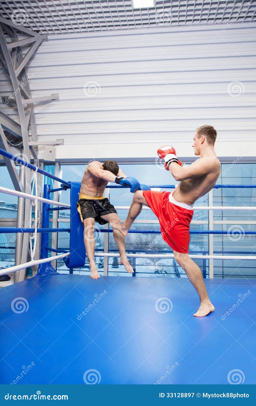 Men kickboxing. stock image. Image of caucasian, people - 33128897