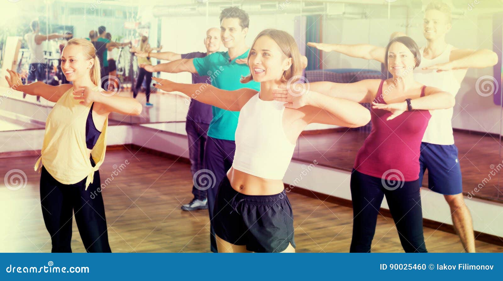Men and Ladies Dancing Zumba Stock Photo - Image of hall, language ...