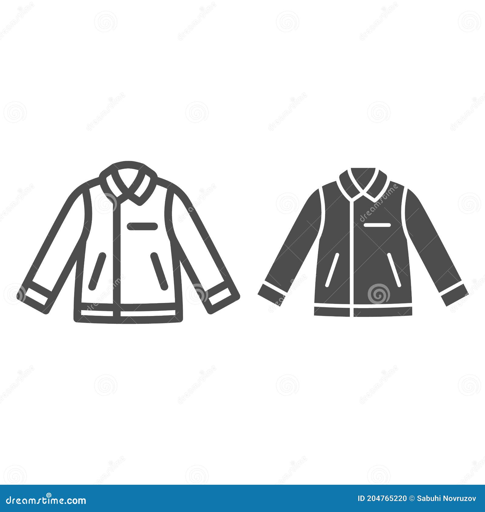 Men Leather Jacket Line and Solid Icon, Winter Clothes Concept, Leather ...