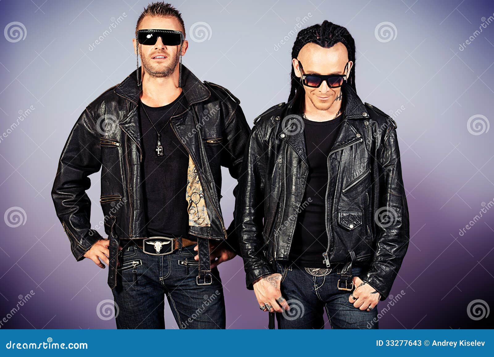 Men in leather jackets stock image. Image of confidence - 33277643