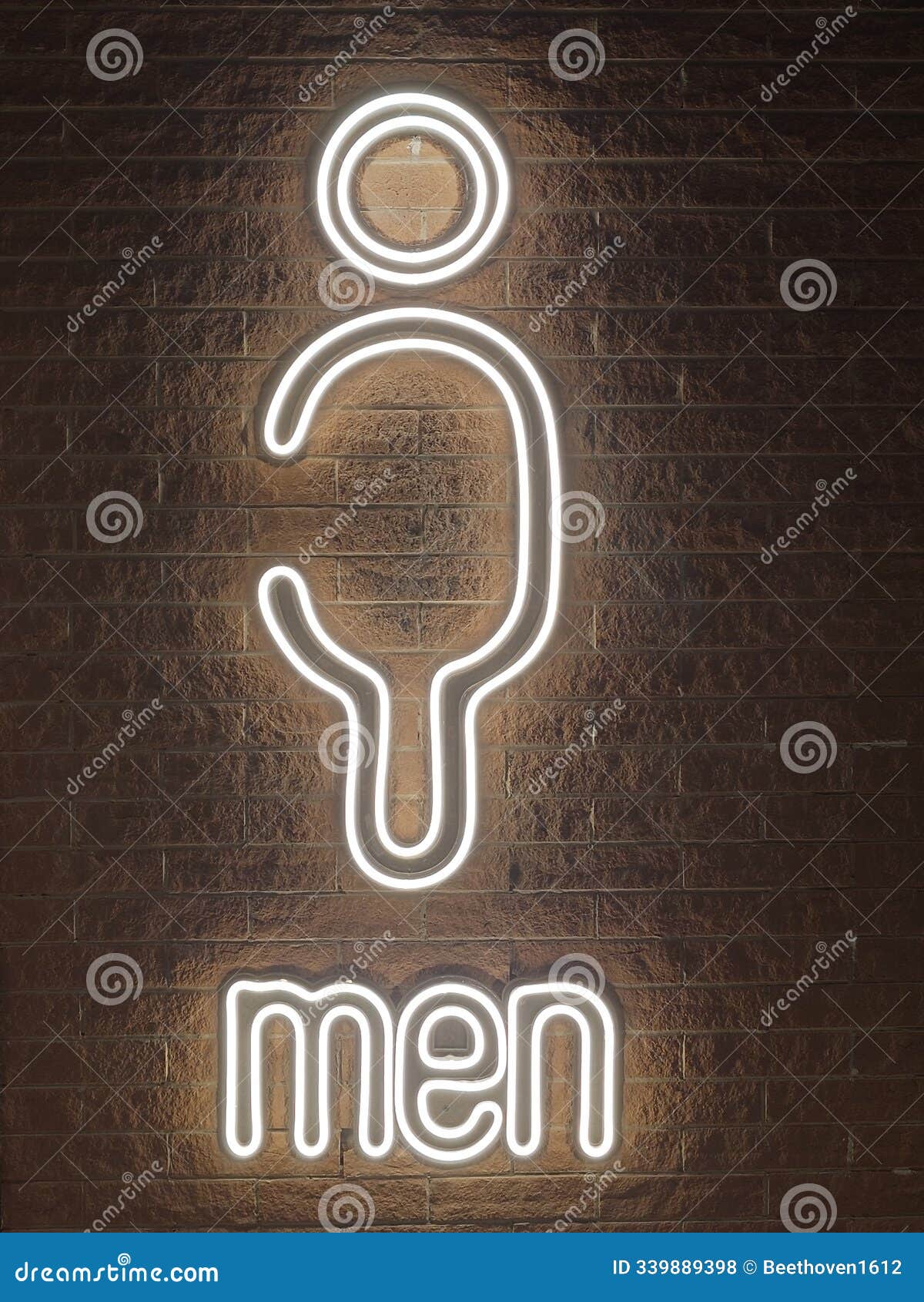Men LED neon light stock photo. Image of display, wall - 339889398