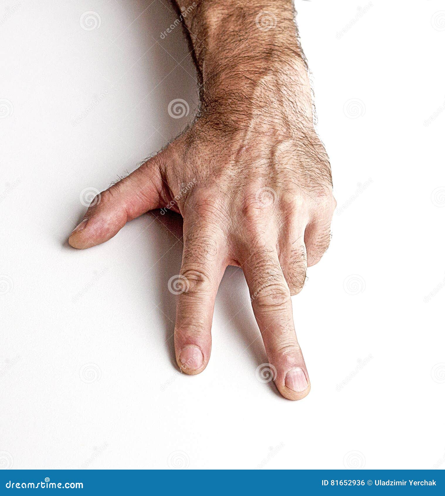 Men Left Hand on a White Background Stock Photo - Image of right, empty ...