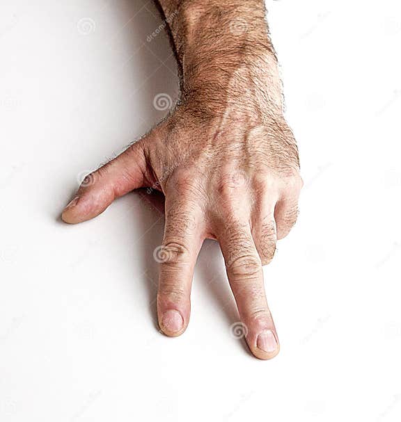 Men Left Hand on a White Background Stock Photo - Image of right, empty ...