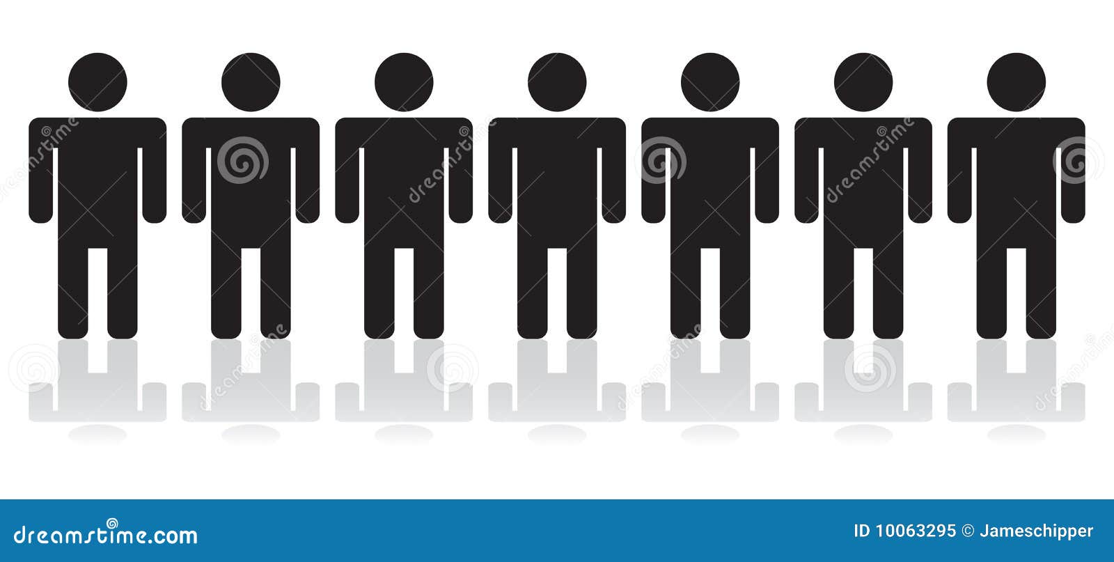 Men in a line stock vector. Illustration of vector, brave - 10063295