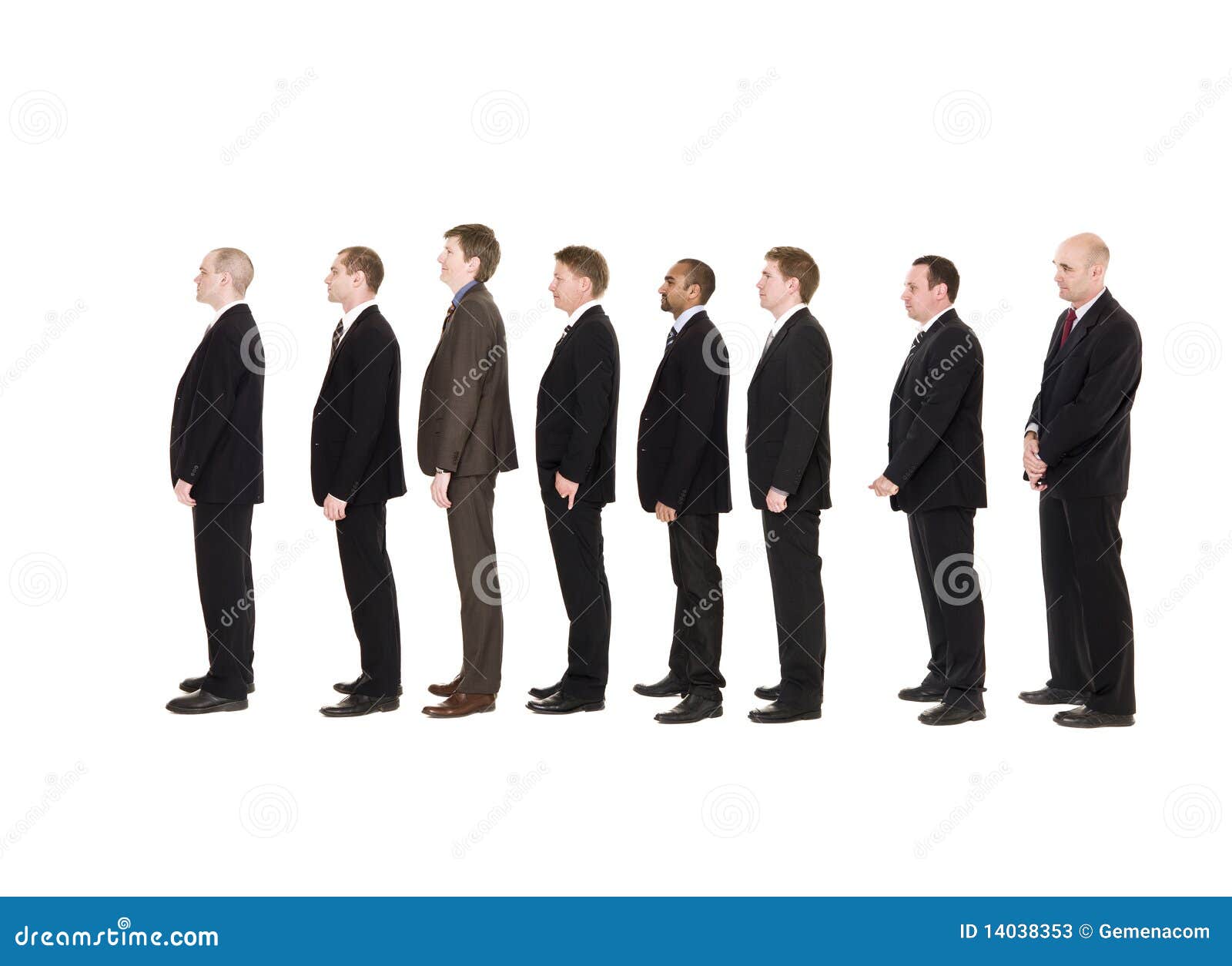 Men in line stock image. Image of adult, masculine, expression - 14038353