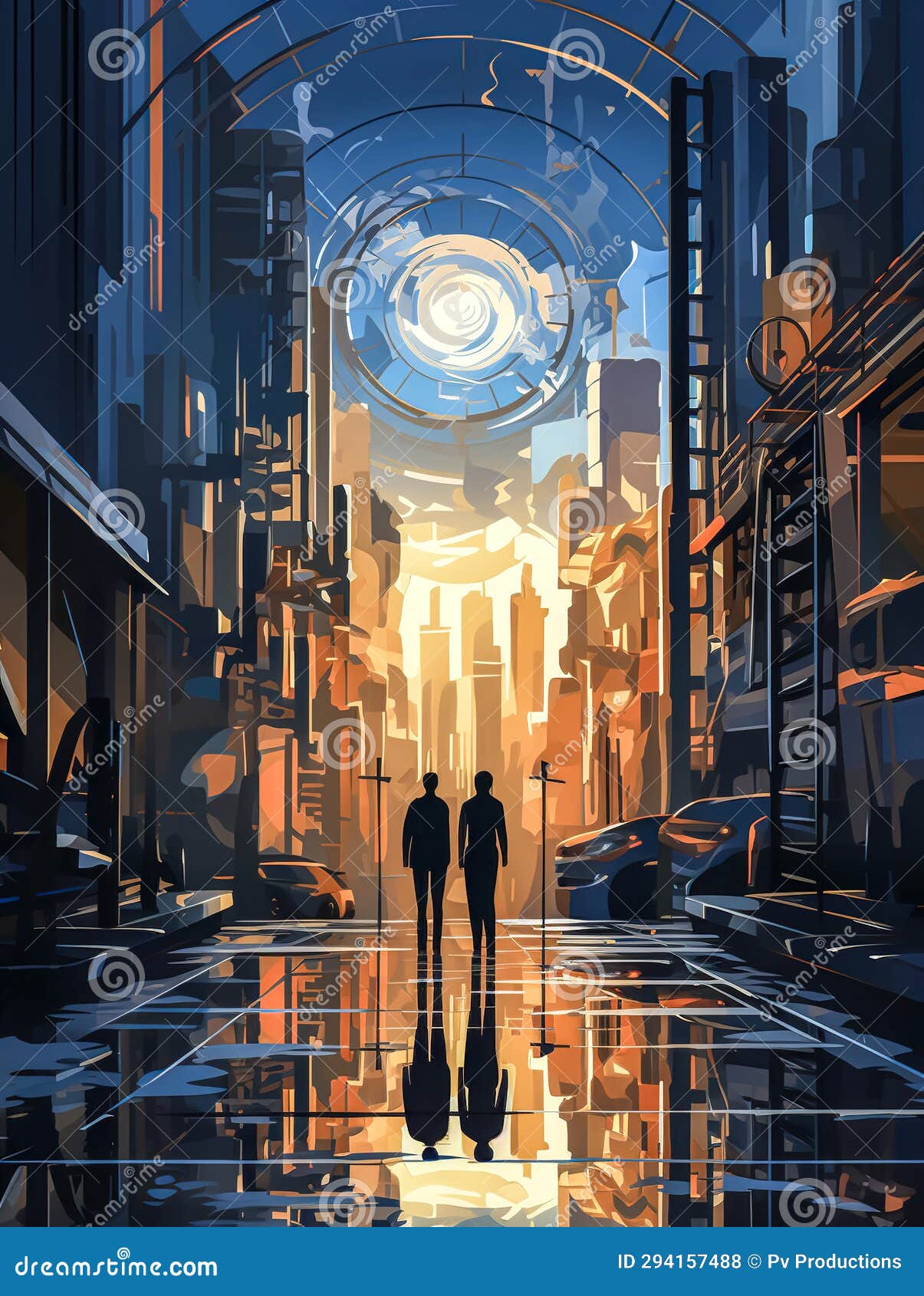 Men Looking at Construction and Architecture of Buildings. Stock Photo ...