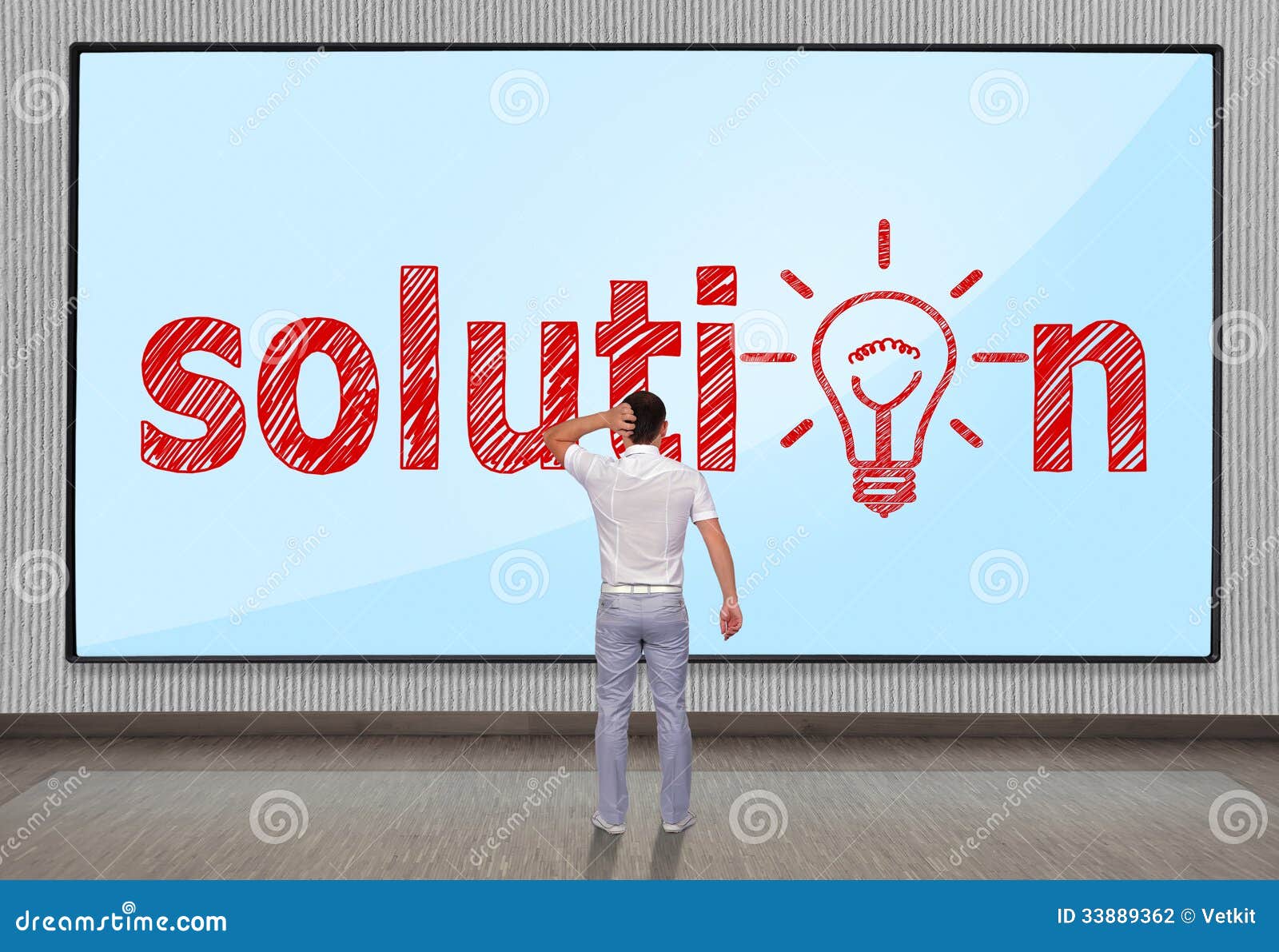 Men Looking at Solution Symbol Stock Photo - Image of liquidcrystal ...