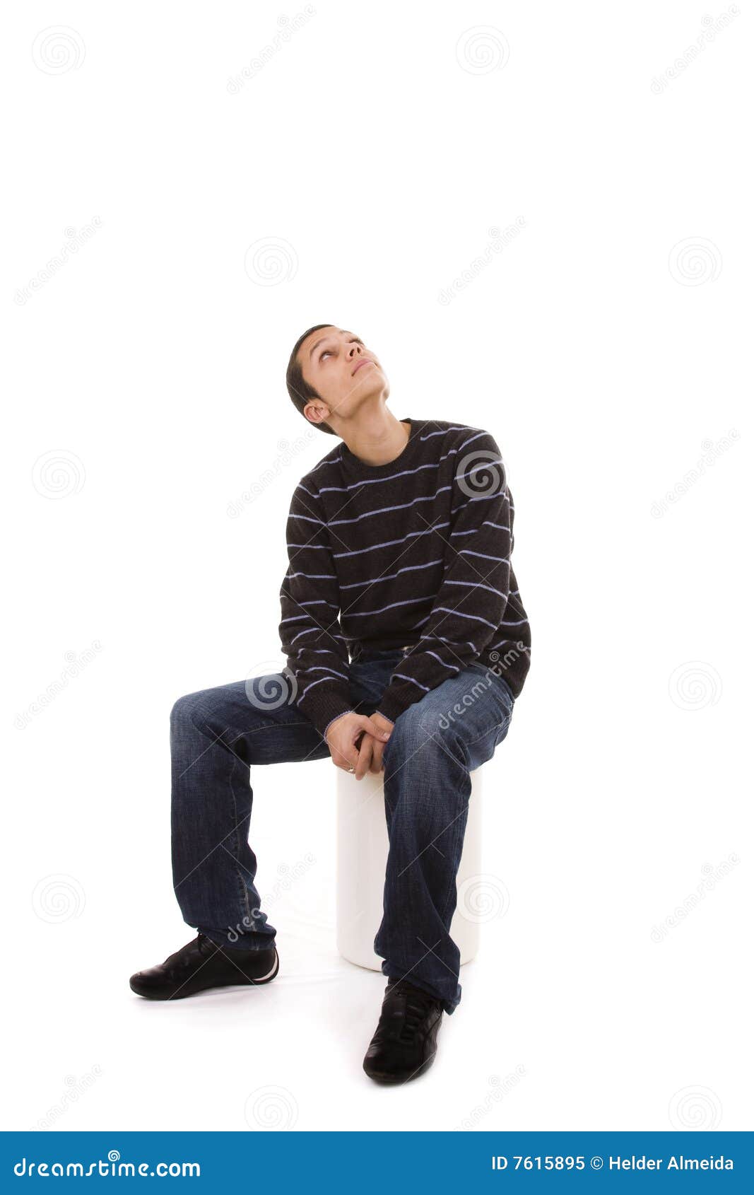 Men looking up stock image. Image of bench, isolated, people - 7615895