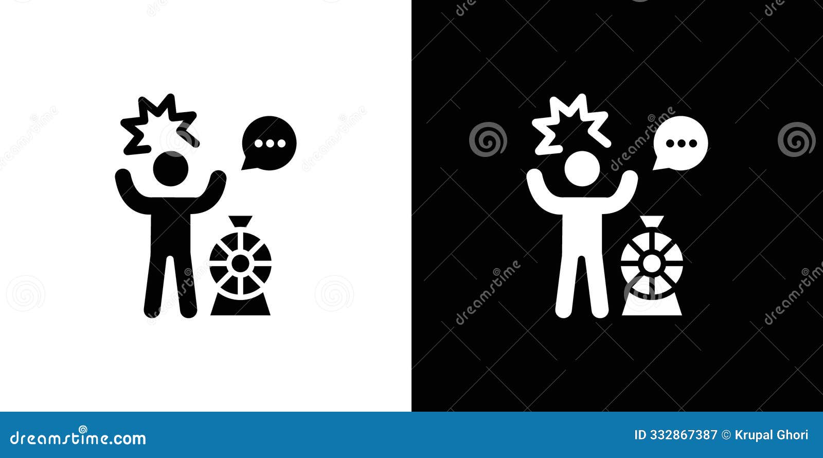 Men Luck Icon Logo Set Vector Stock Vector - Illustration of banking ...