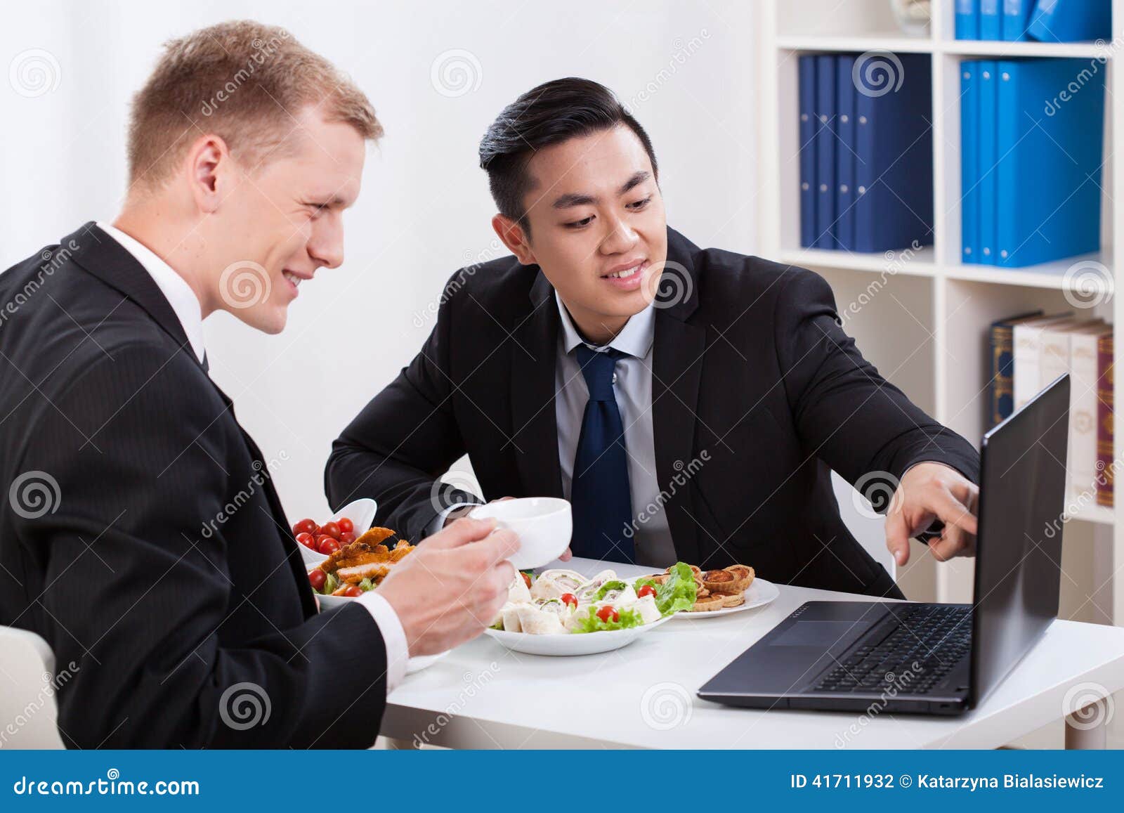 Men during lunch time stock photo. Image of cooperation - 41711932