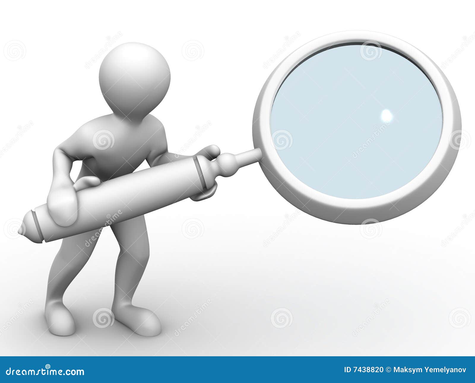 Men with lupe. stock illustration. Illustration of icons - 7438820