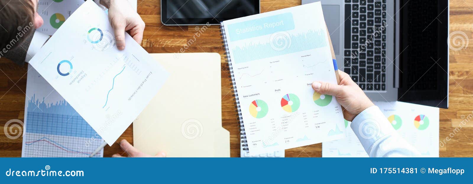 Men Make Statistical Analysis Contract, Management Stock Image - Image ...