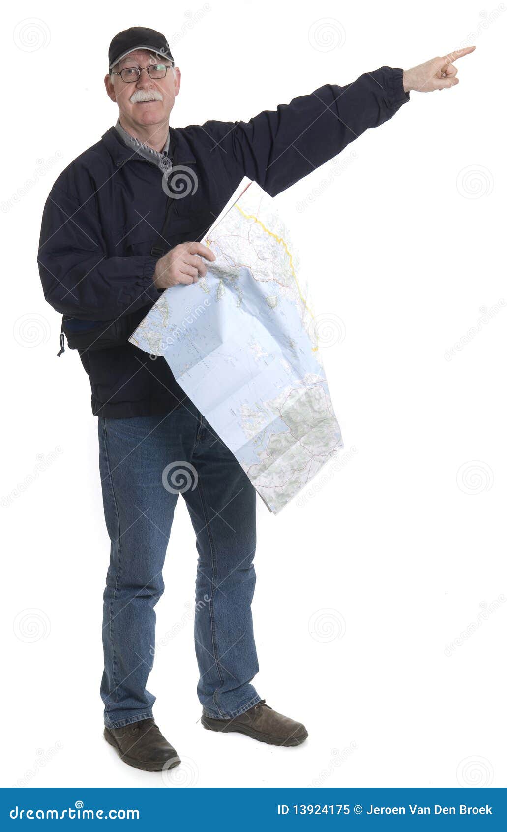 Men with map stock image. Image of pursuit, pointing - 13924175