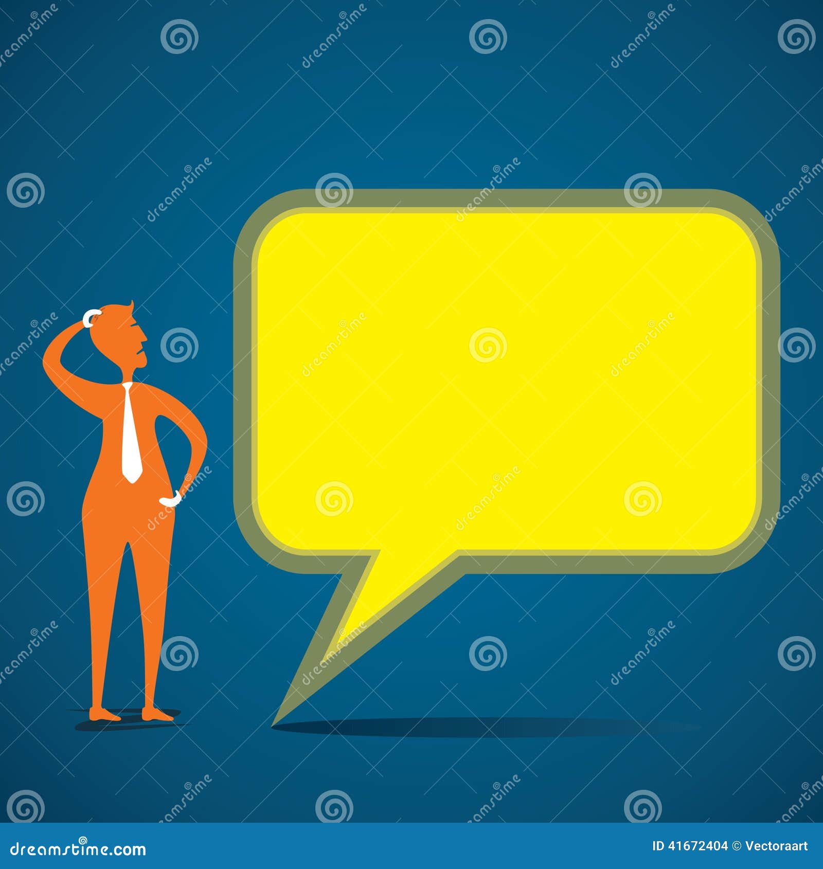Men with message stock vector. Illustration of idea, dialog - 41672404