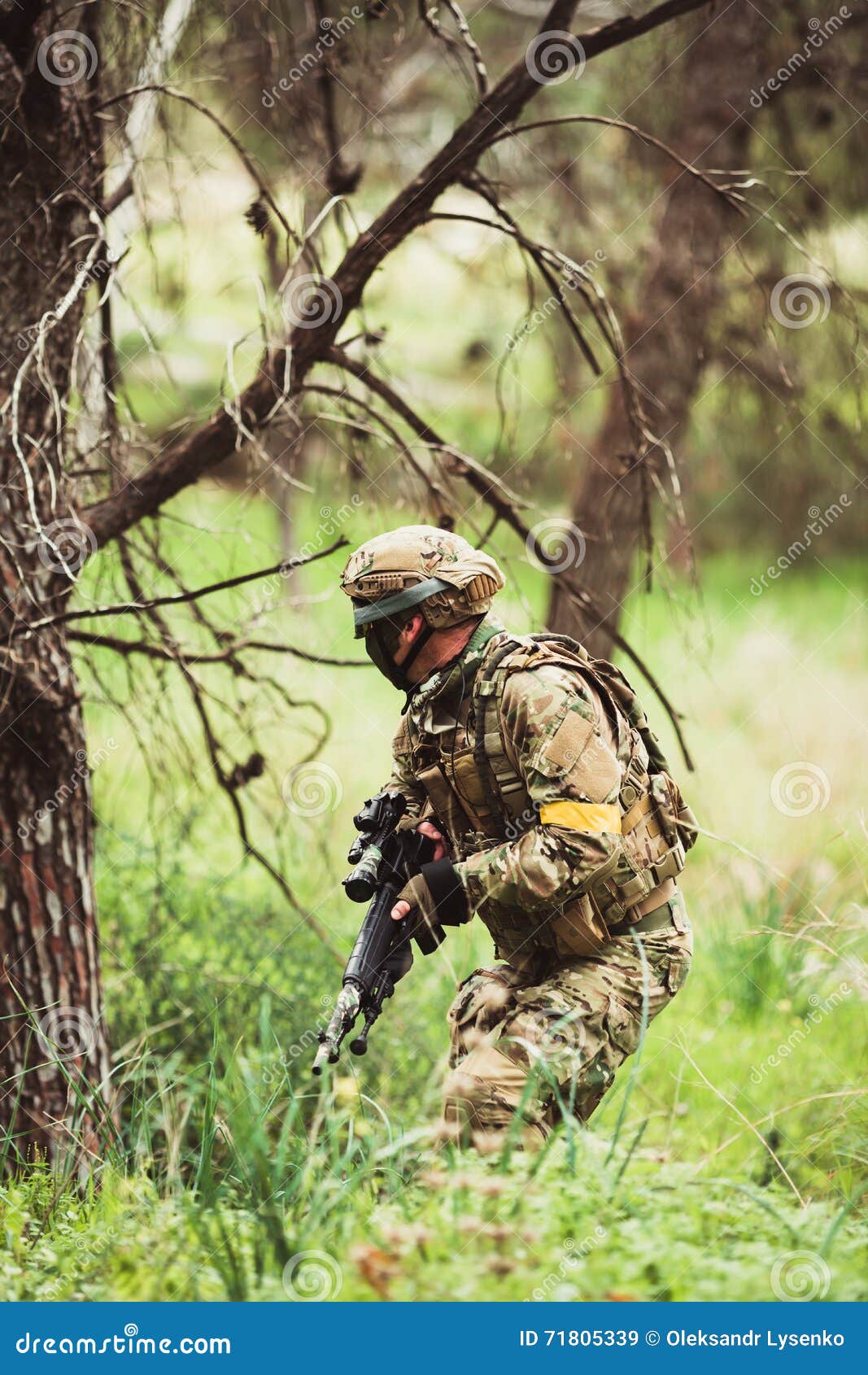 Men in Military Uniform with Weapon Stock Image - Image of male, marine ...
