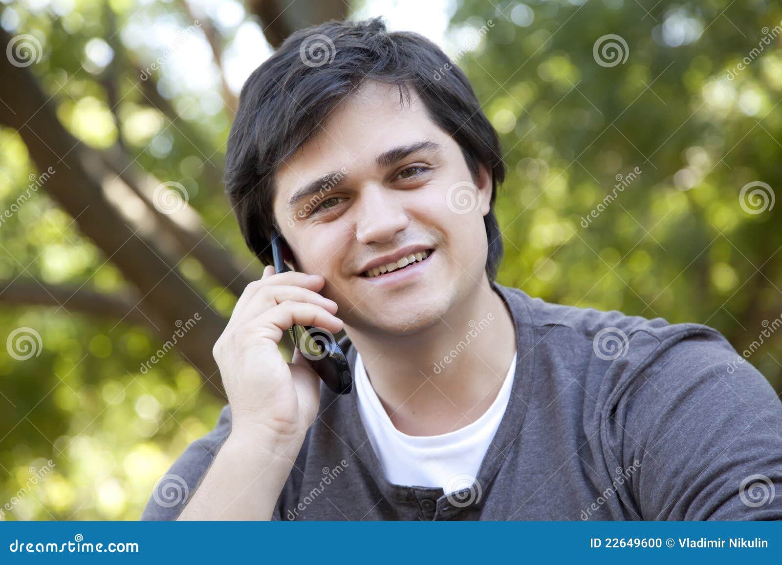 Men with mobile phone. stock photo. Image of beauty, alone - 22649600