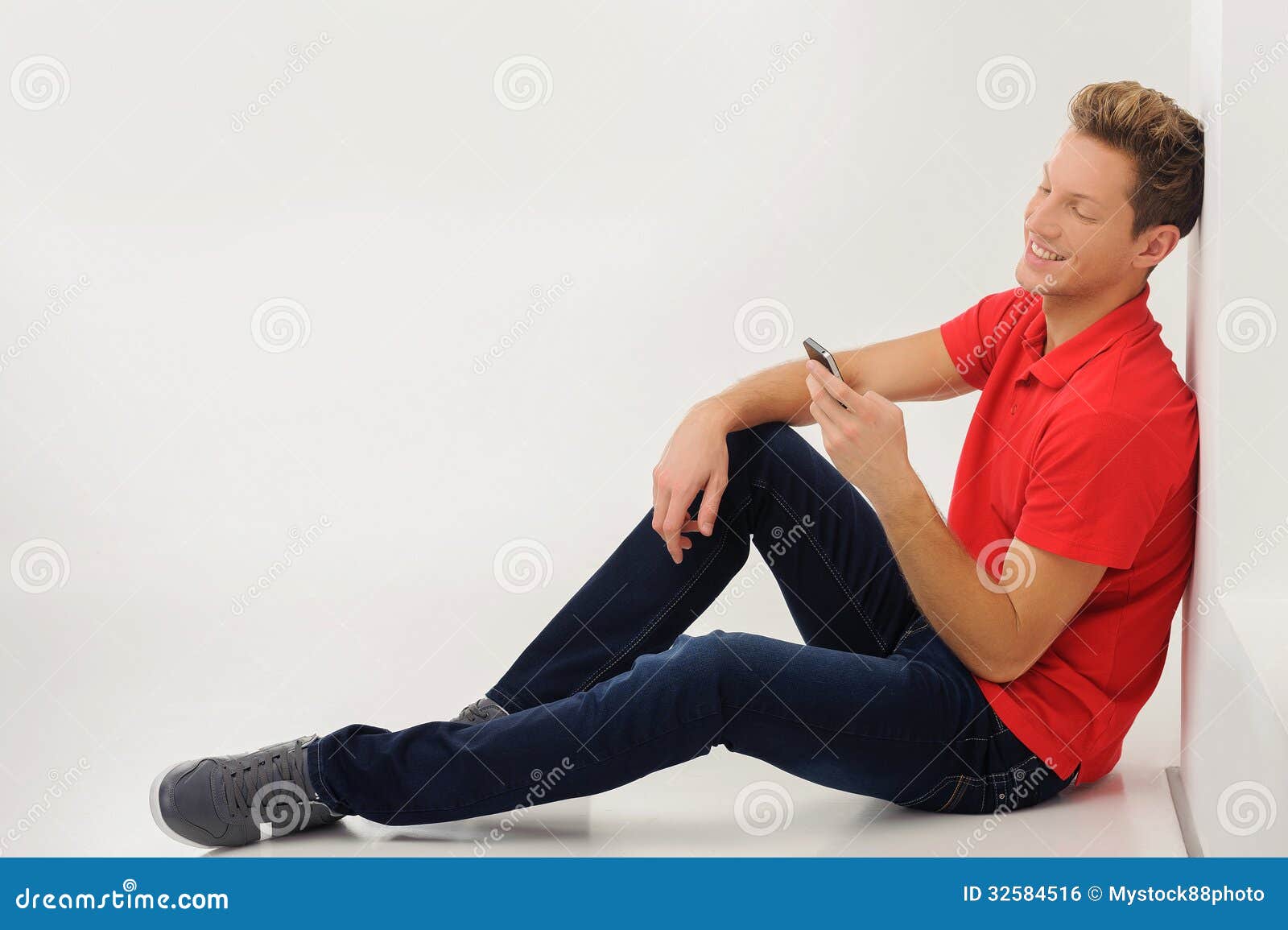 Men with mobile phone stock photo. Image of brown, 2025 - 32584516