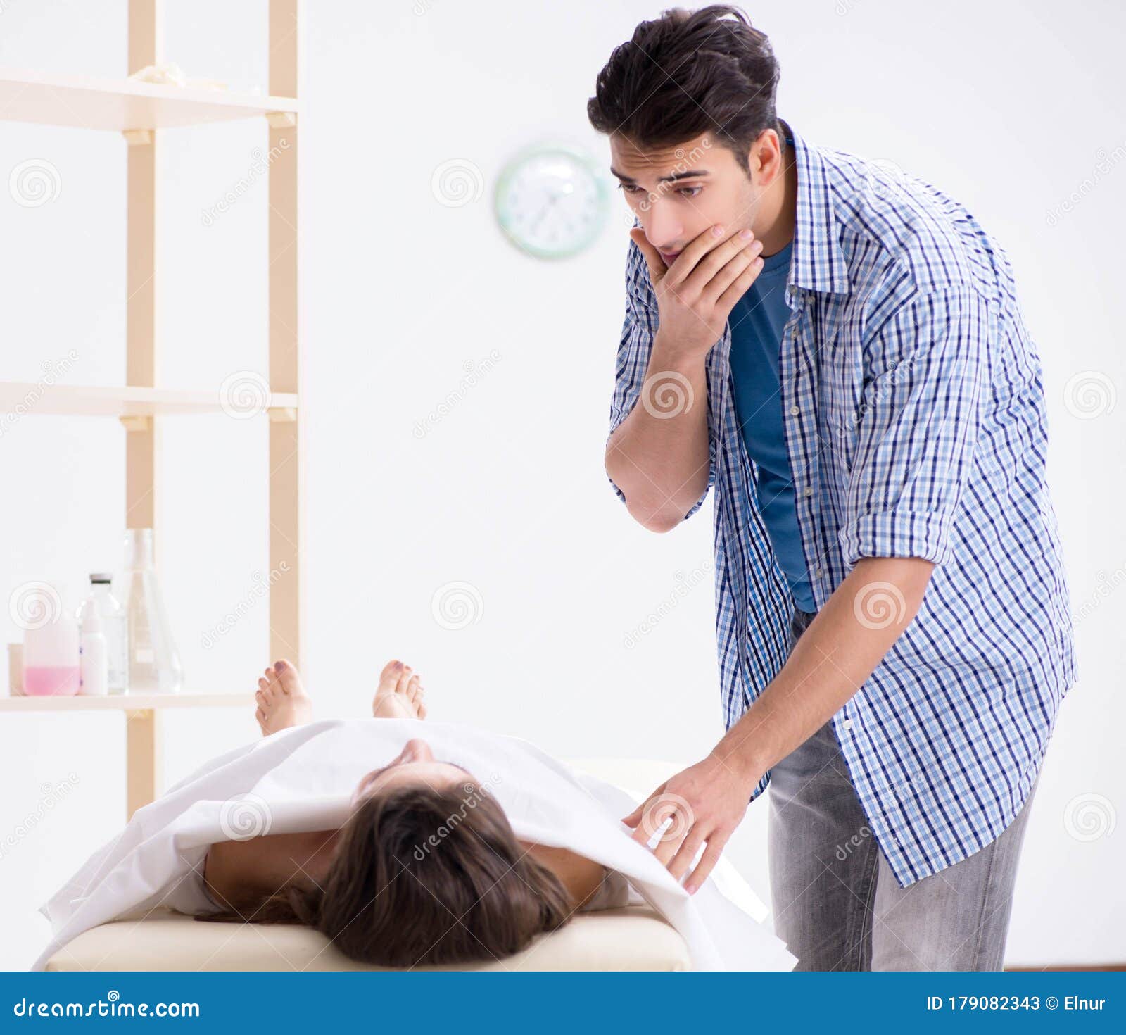 Man mourning his dead wife stock image. Image of body - 179082343