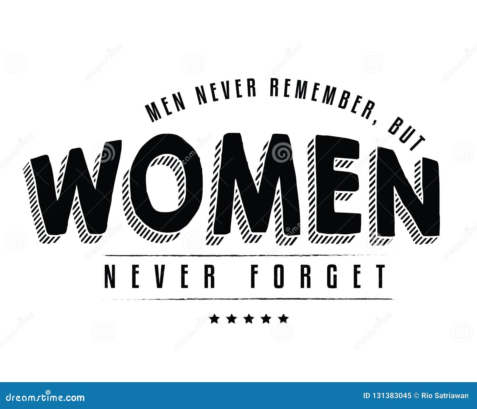 Men Never Remember, but Women Never Forget Stock Vector - Illustration ...